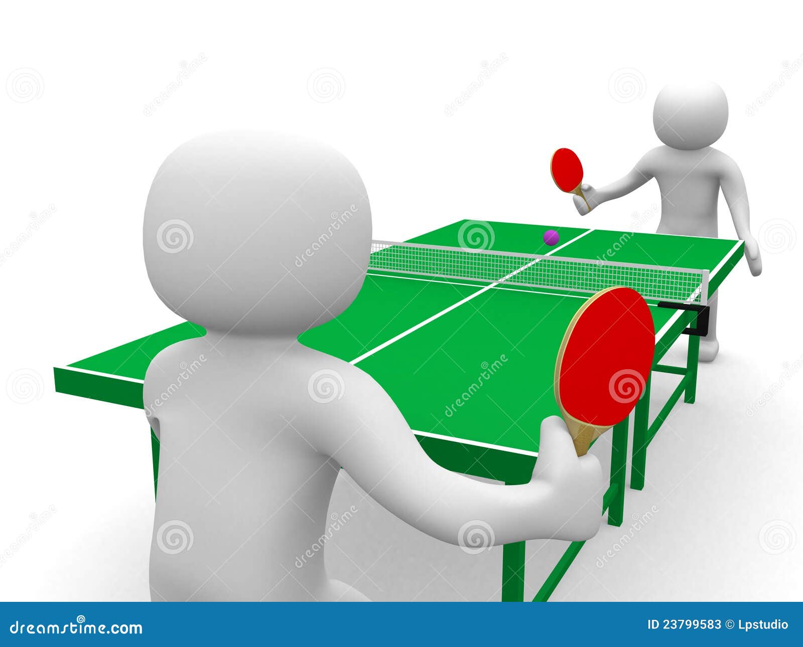 3d Person Playing Table Tennis Stock Illustration - Illustration of ...