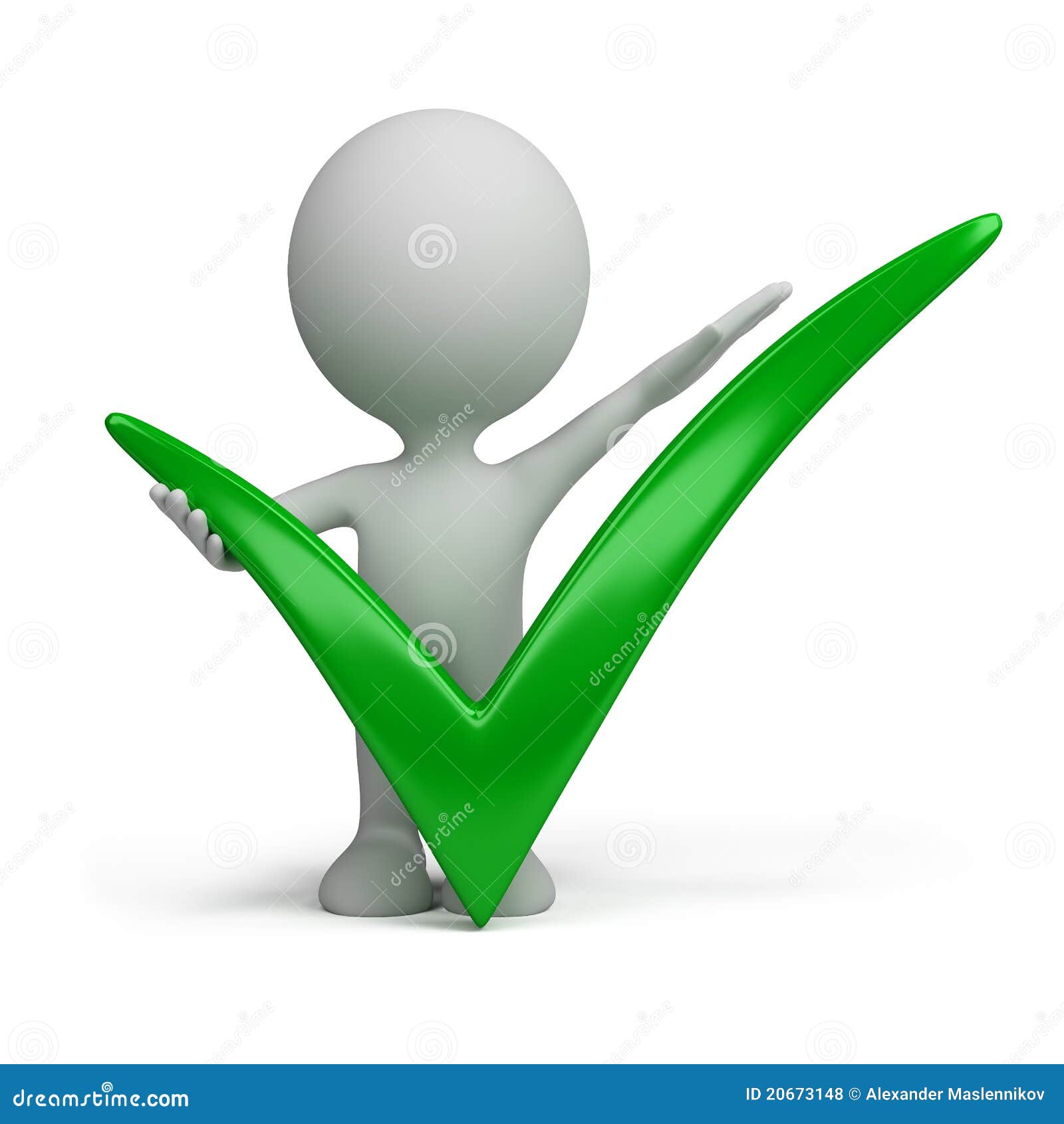 3d Man With A Positive Symbol Royalty-Free Stock Photography ...