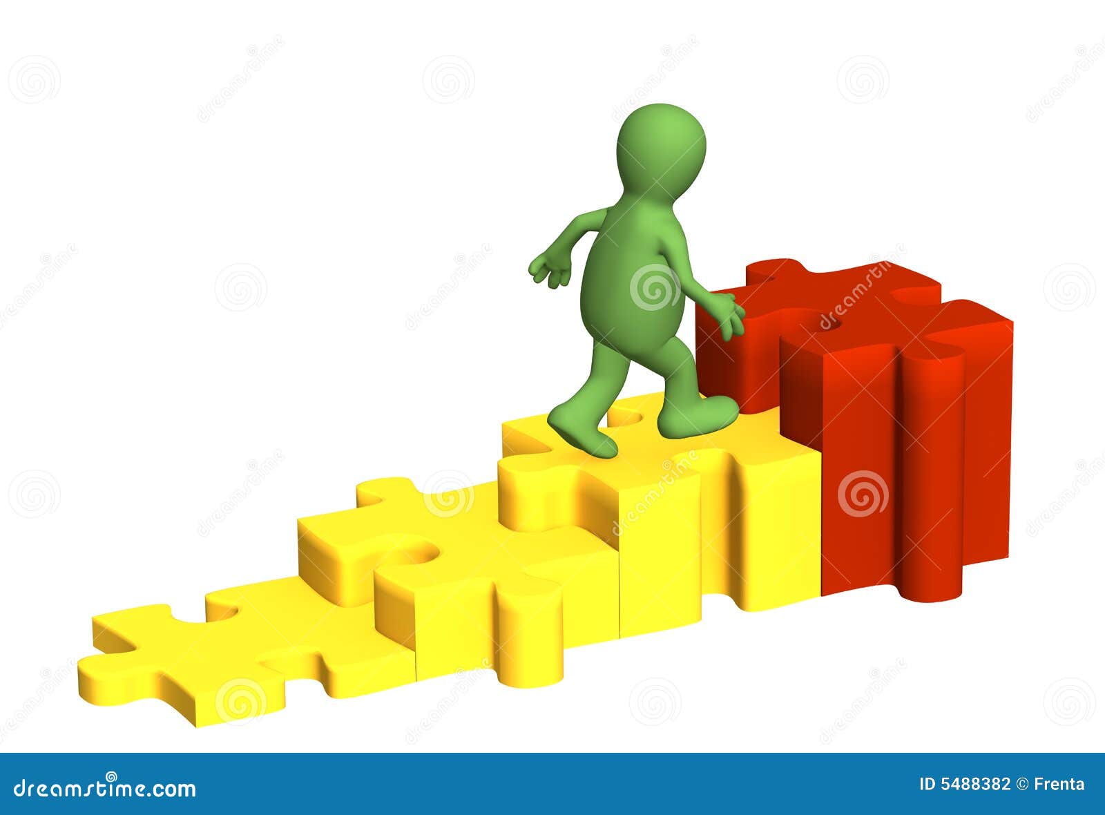 3d Person Puppet, Rising Under Diagram Stock Illustration ...