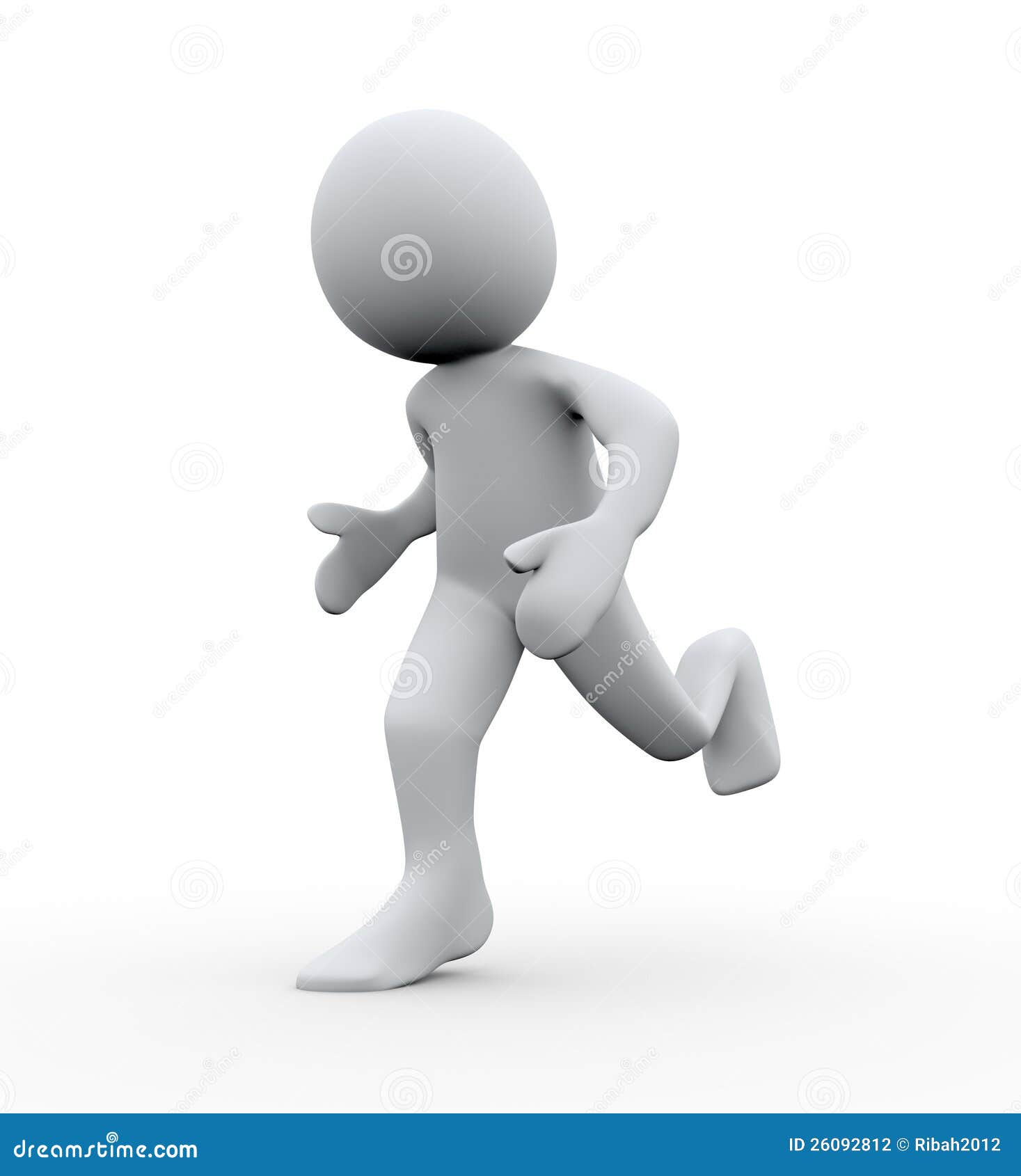 3d person running stock illustration. Illustration of running - 26092812