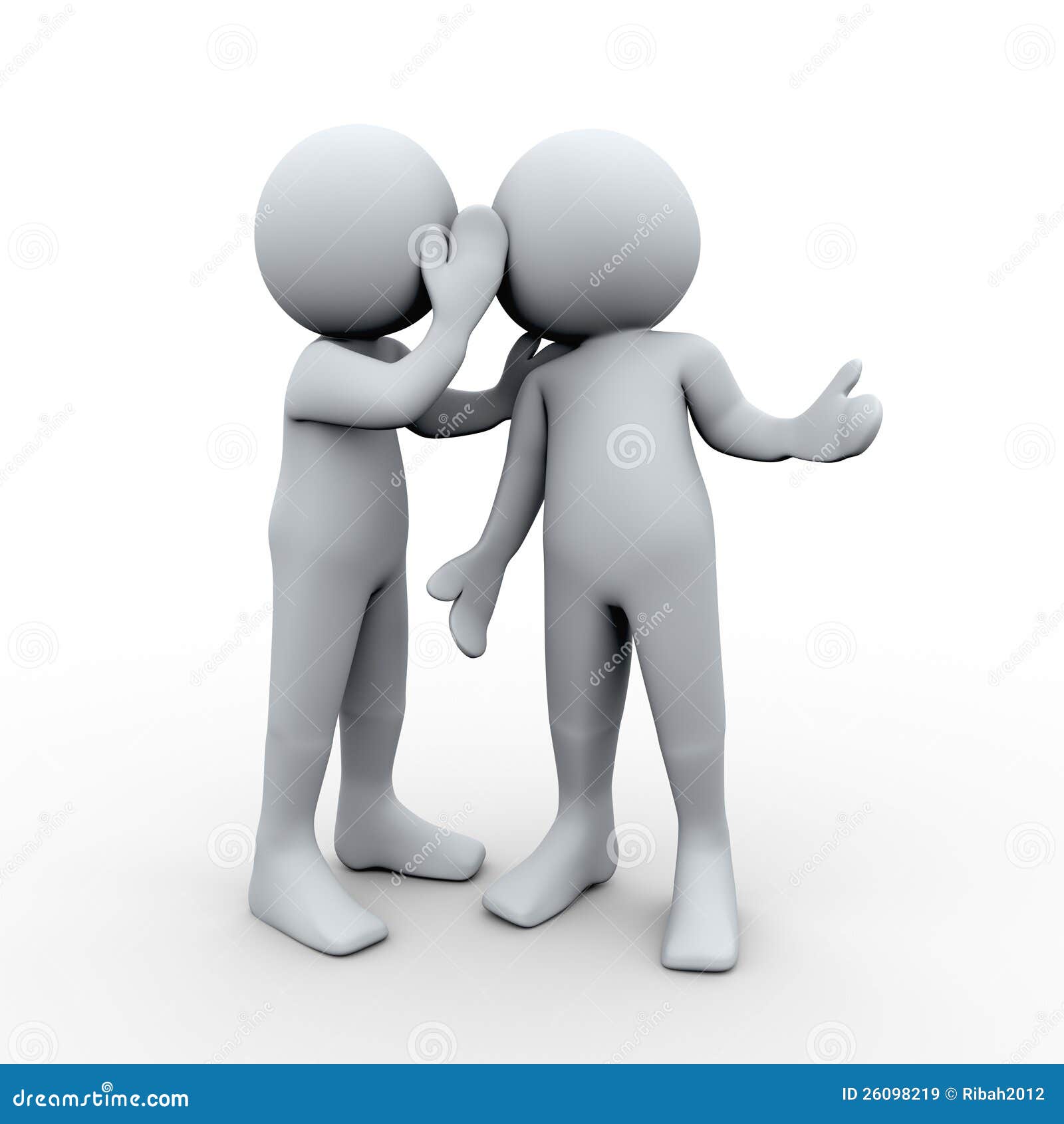 3d Person Secret Whispering Stock Illustration - Illustration of ...