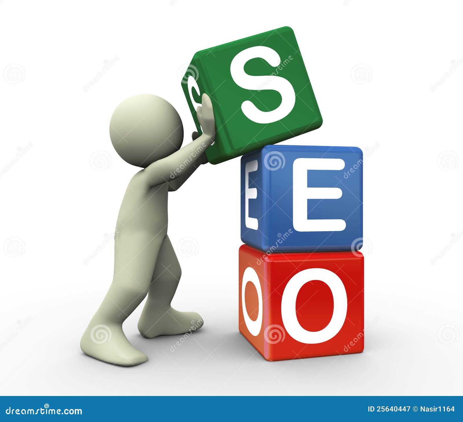 3d person and seo cube stock illustration. Illustration of network ...