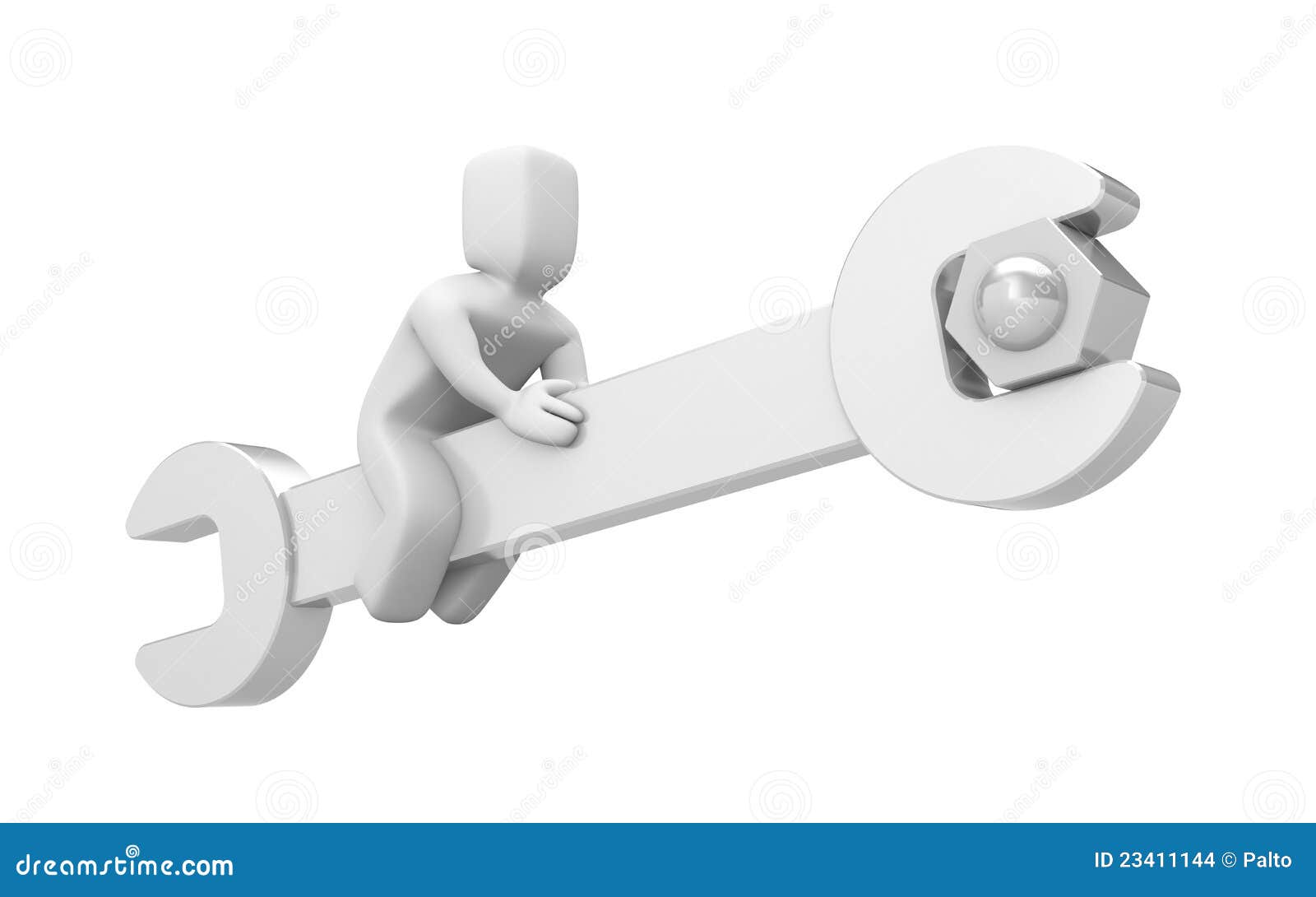 3d person sit on spanner stock illustration. Illustration of spanner ...