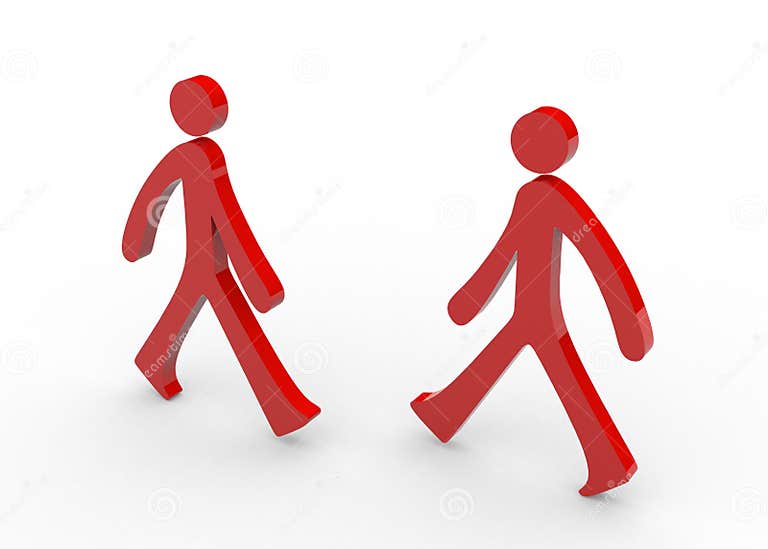 3D person walking stock illustration. Illustration of woman - 21929887