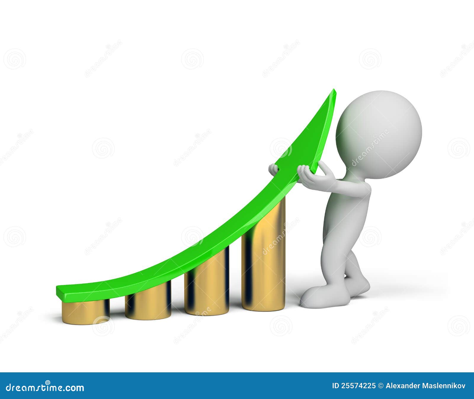 3d Persona - Miglioramento Di Statistiche Illustrazione di Stock ...