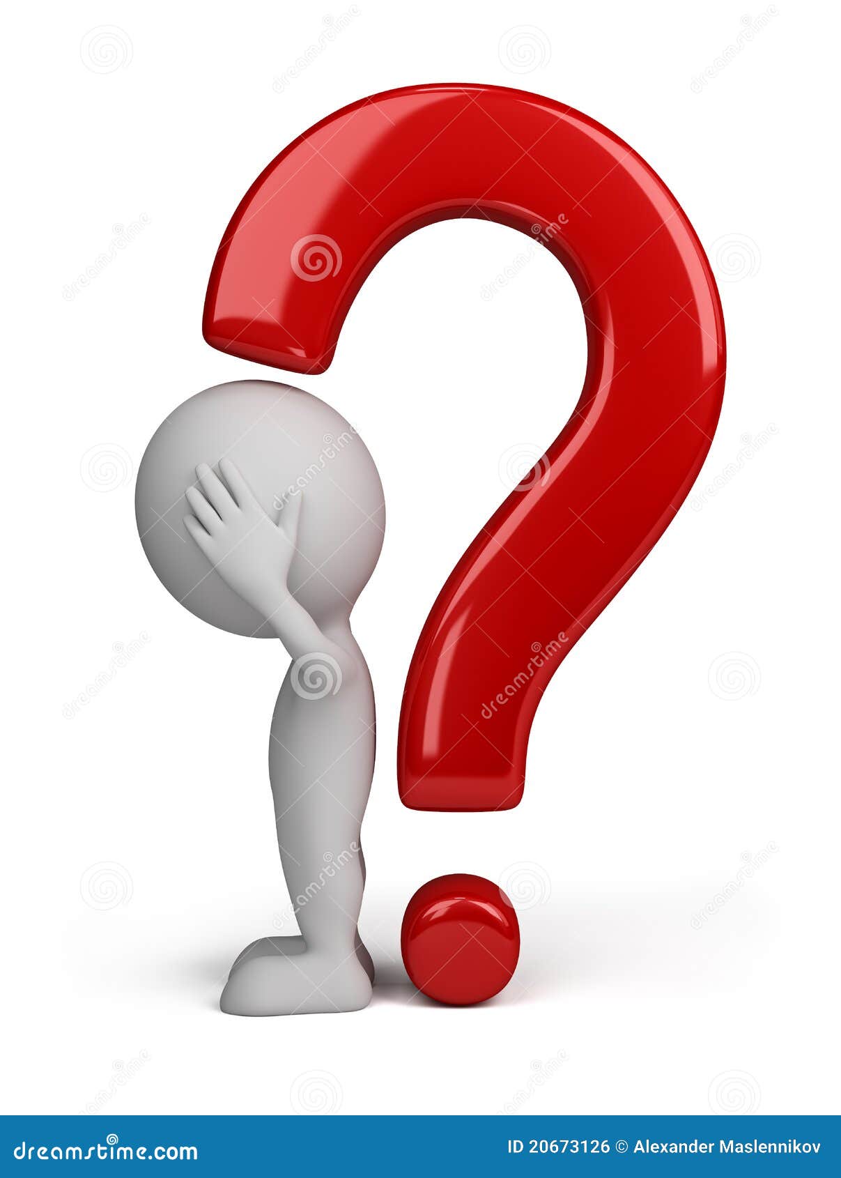 3d Personne - Point D'interrogation Illustration Stock - Illustration ...