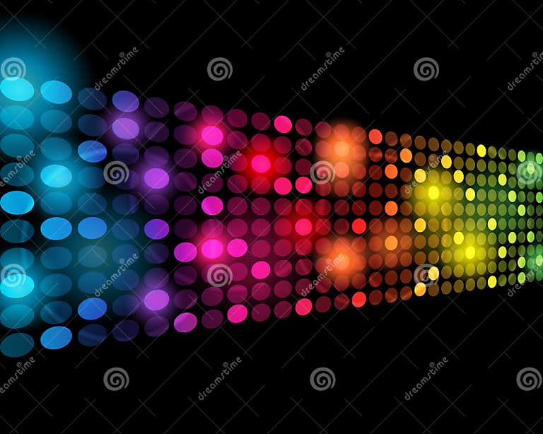 3D Perspective Colorful Dots Abstract Vector Stock Vector ...