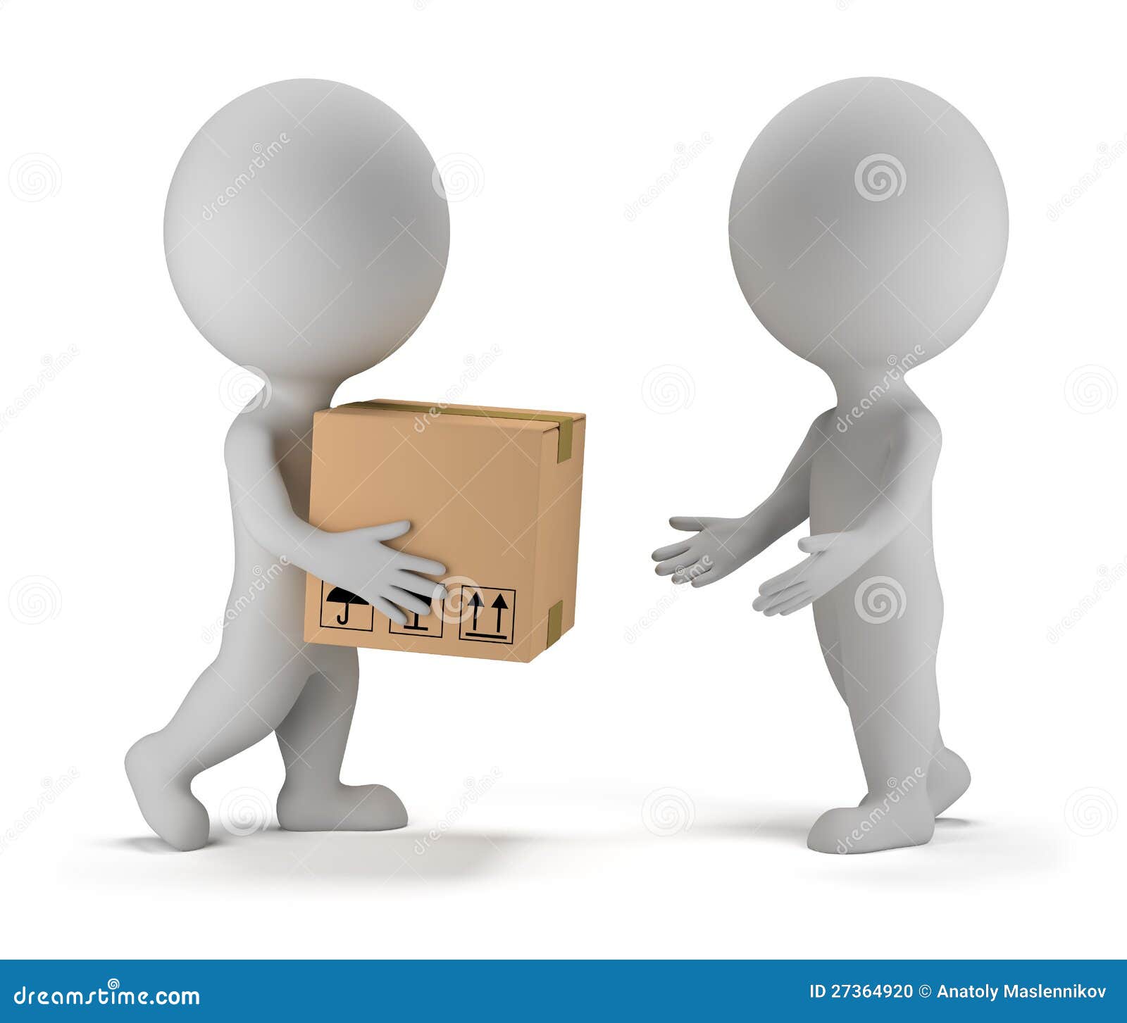 3d Petits Gens - La Distribution De Colis Illustration Stock ...