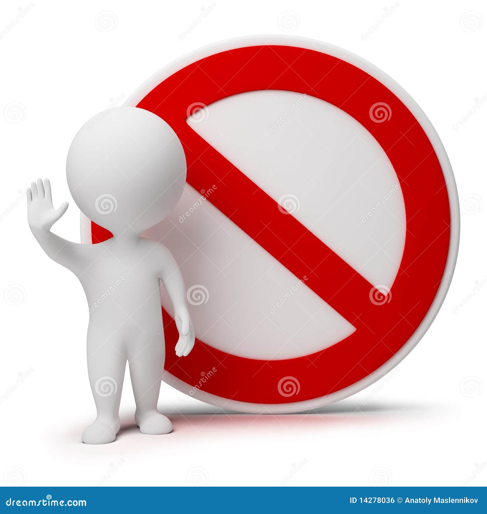 3d Petits Gens - Signe D'interdiction Illustration Stock - Illustration ...