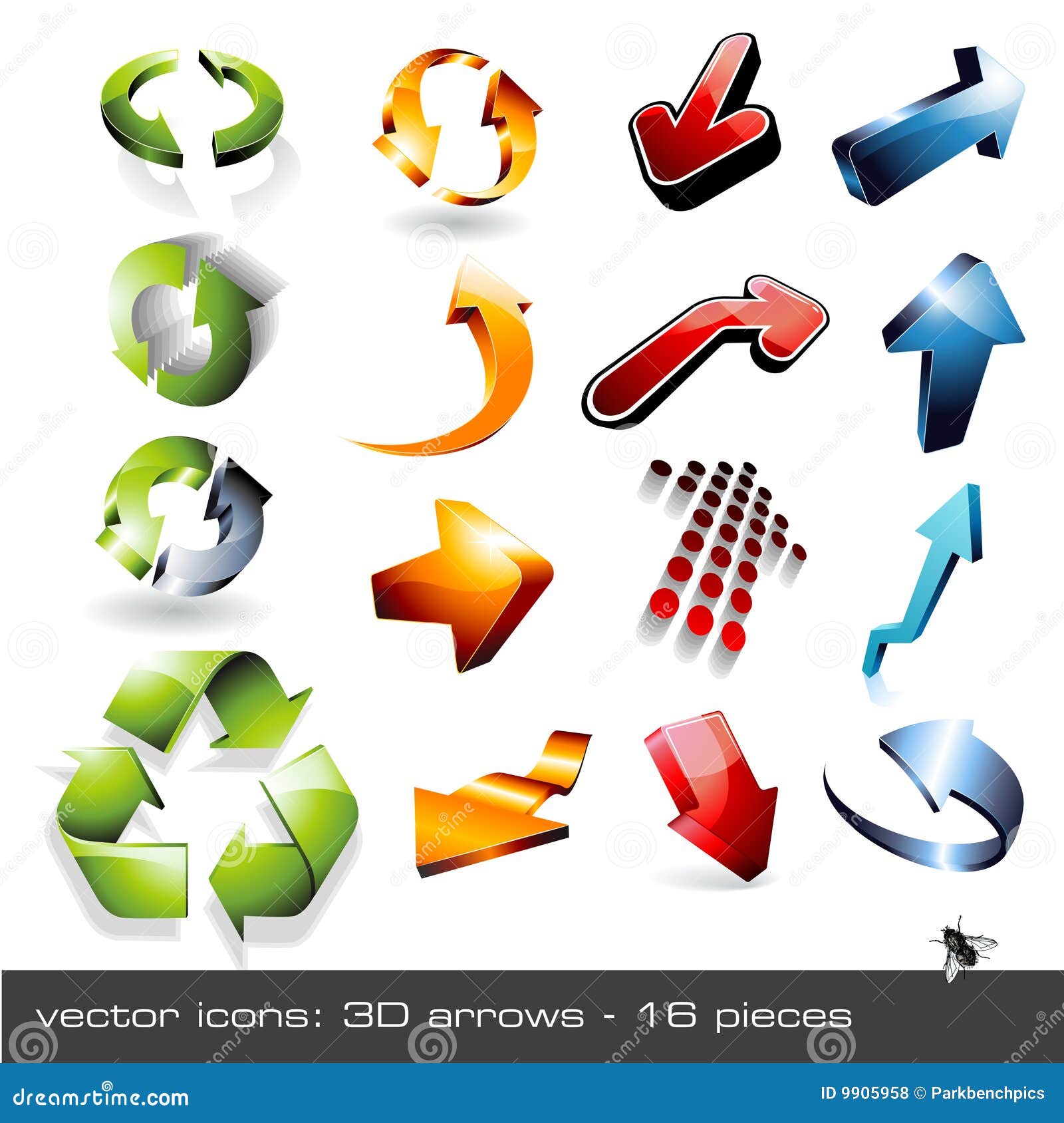 3d Pfeile - Set 1 vektor abbildung. Illustration von ansammlung - 9905958