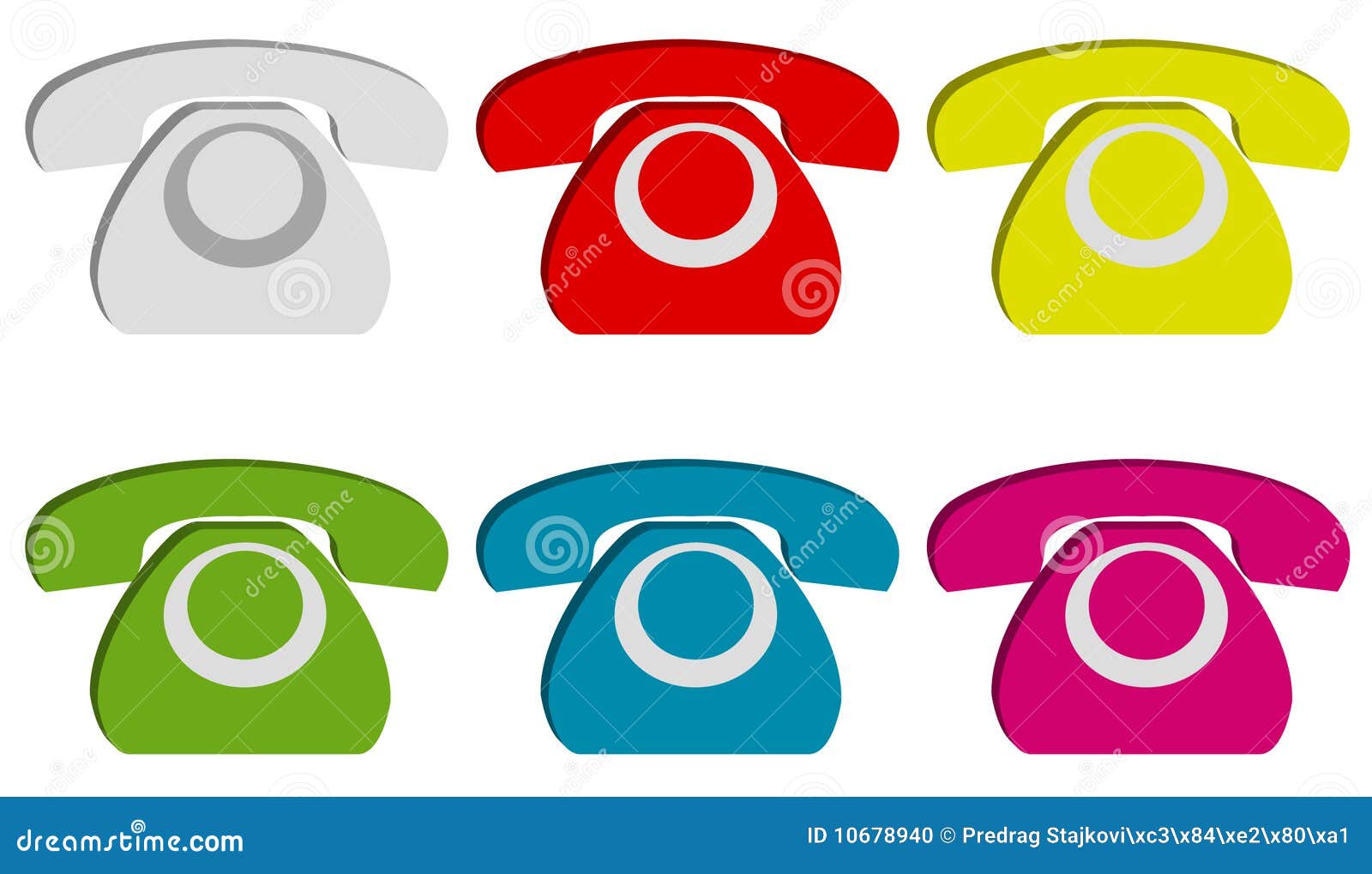 3d phone sign set stock vector. Illustration of equipment - 10678940