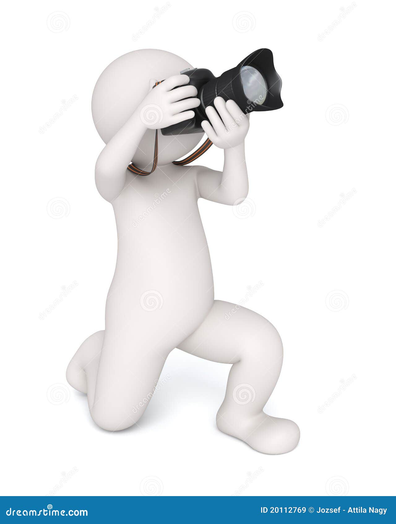3d photographer stock illustration. Illustration of white - 20112769