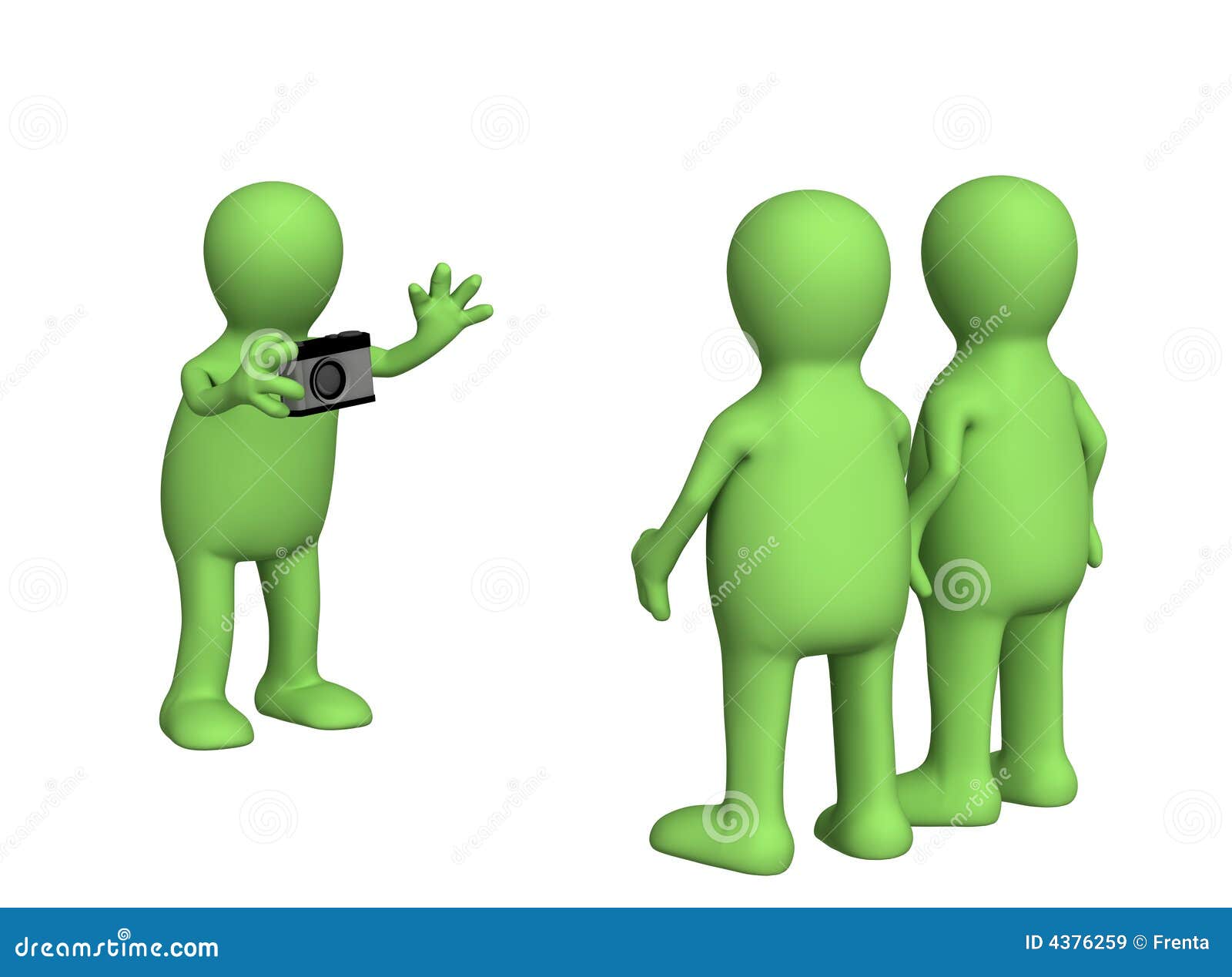 3d Photographer, Photographing of Two Friends Stock Illustration ...