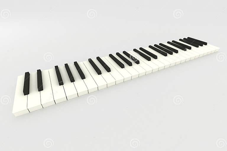3D piano keyboard stock illustration. Illustration of diagonal - 1071544