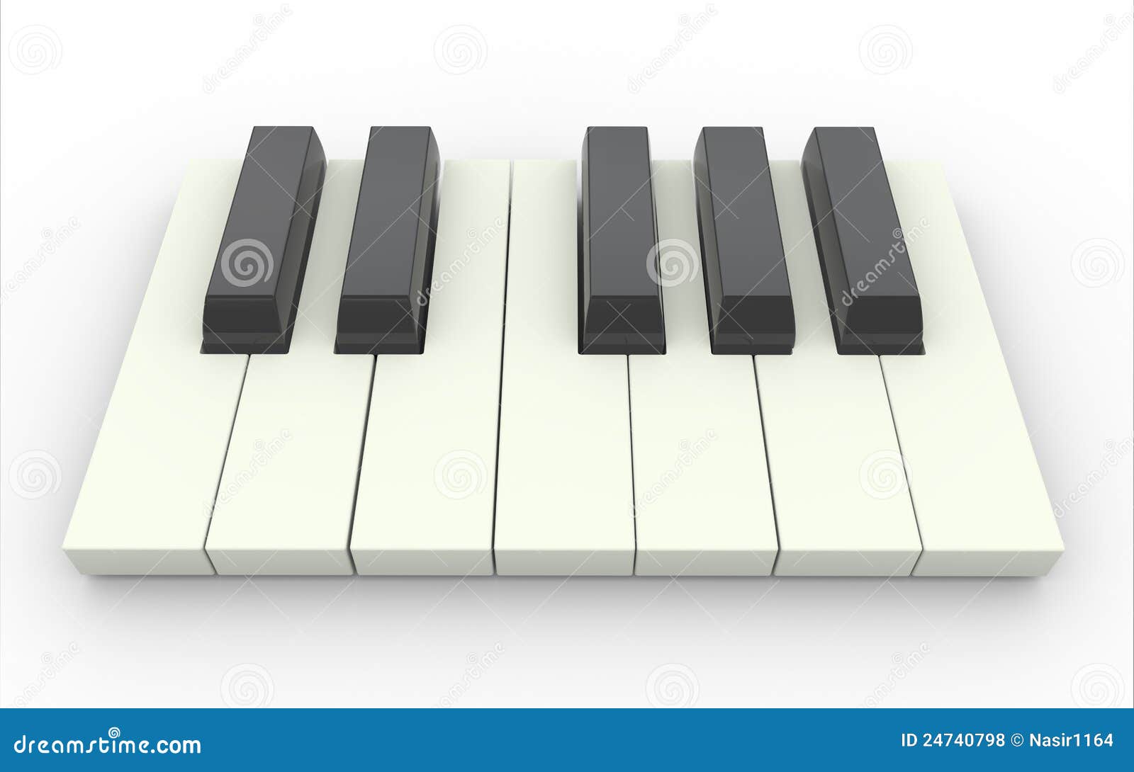 3d piano keys stock illustration. Illustration of equipment - 24740798