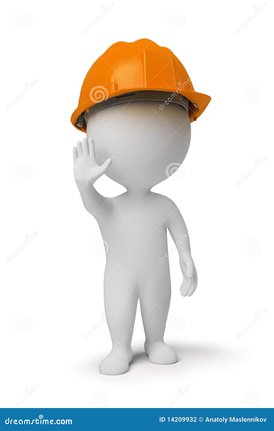 3d Piccola Gente - Operaio Ad Una Posa Di Arresto Illustrazione di ...