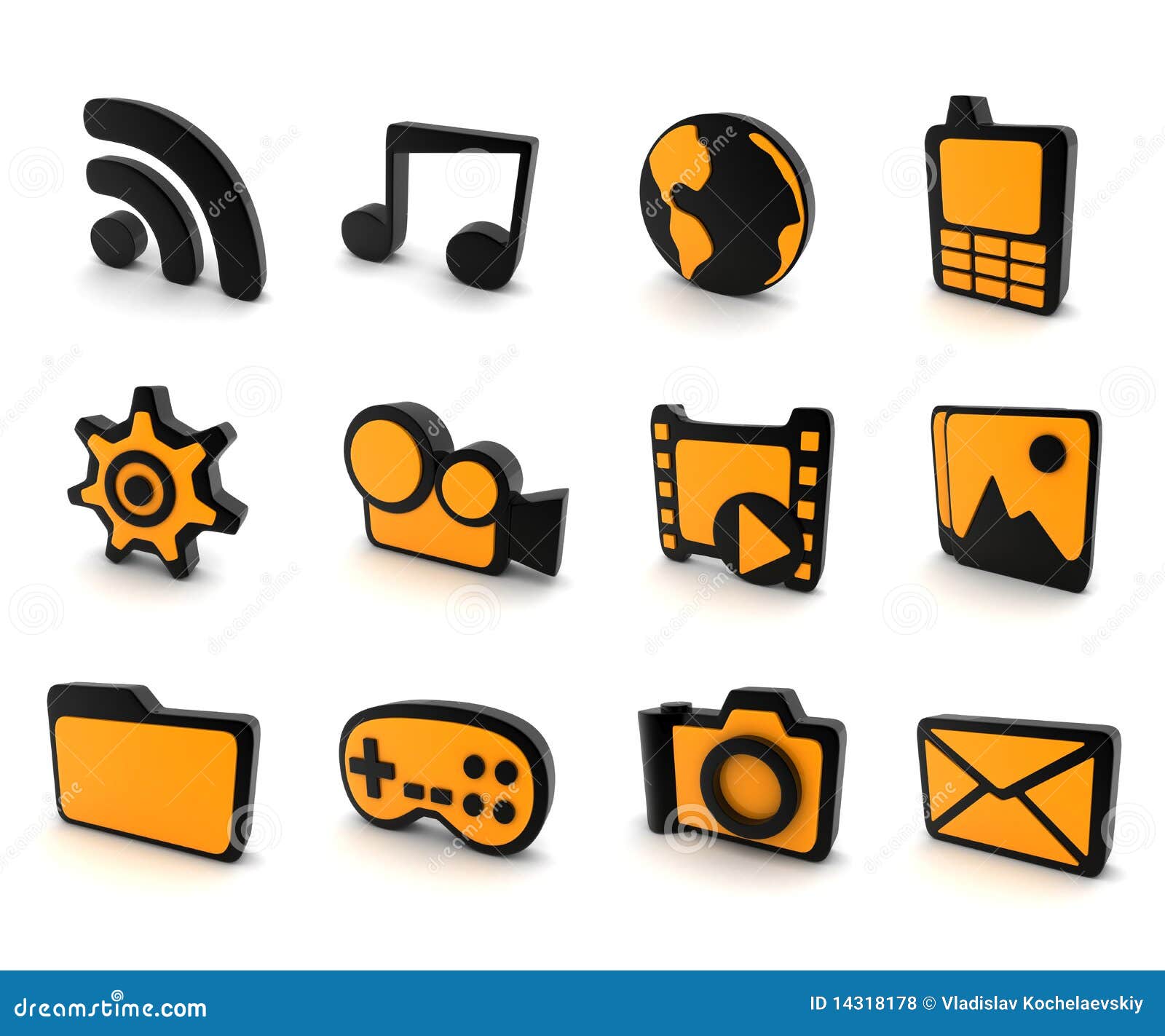 3d pictogram (sinaasappel) stock illustratie. Illustration of beelden ...