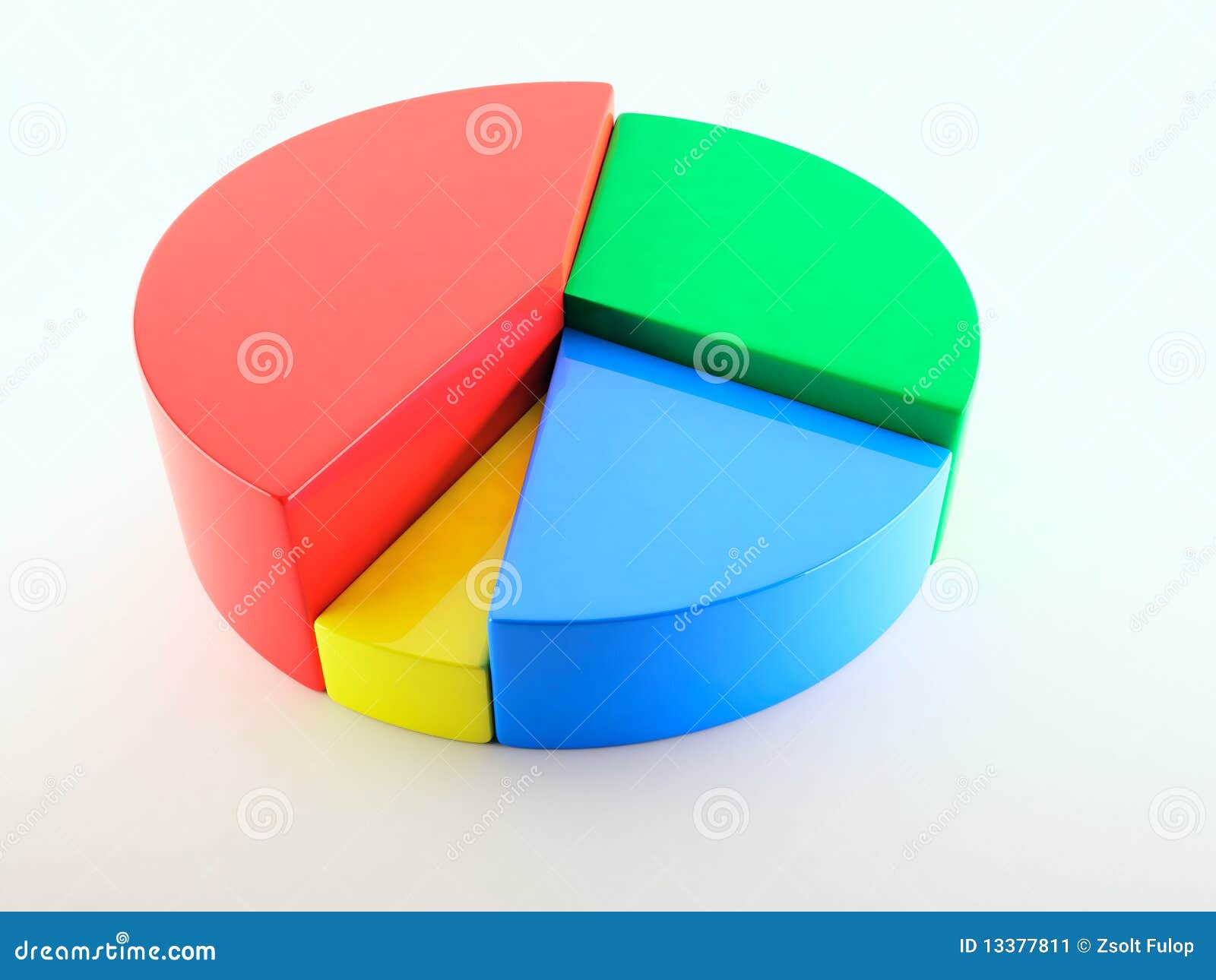 3d pie chart stock illustration. Illustration of summary - 13377811