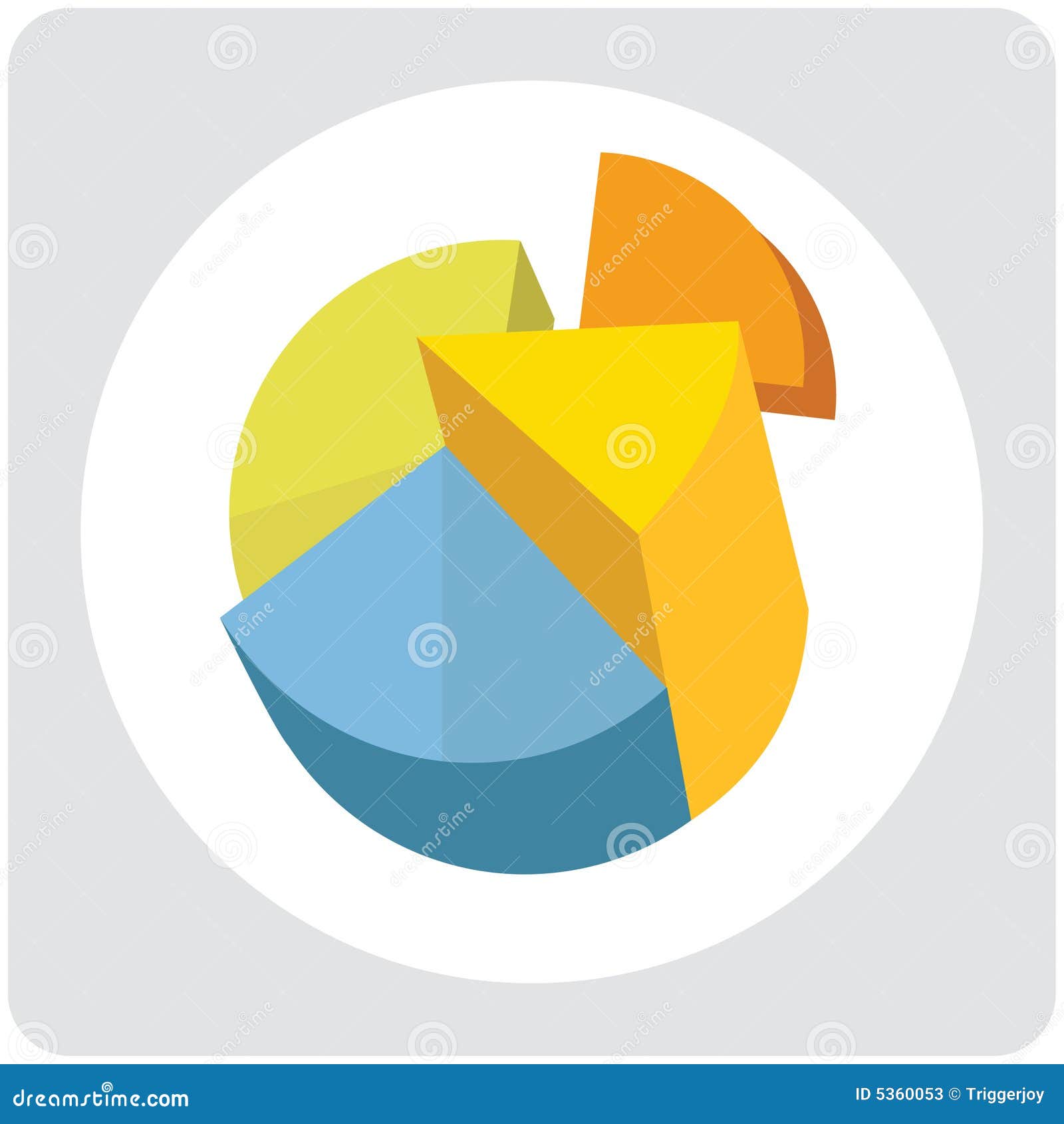 3d Pie Chart Cartoon Vector | CartoonDealer.com #5360053