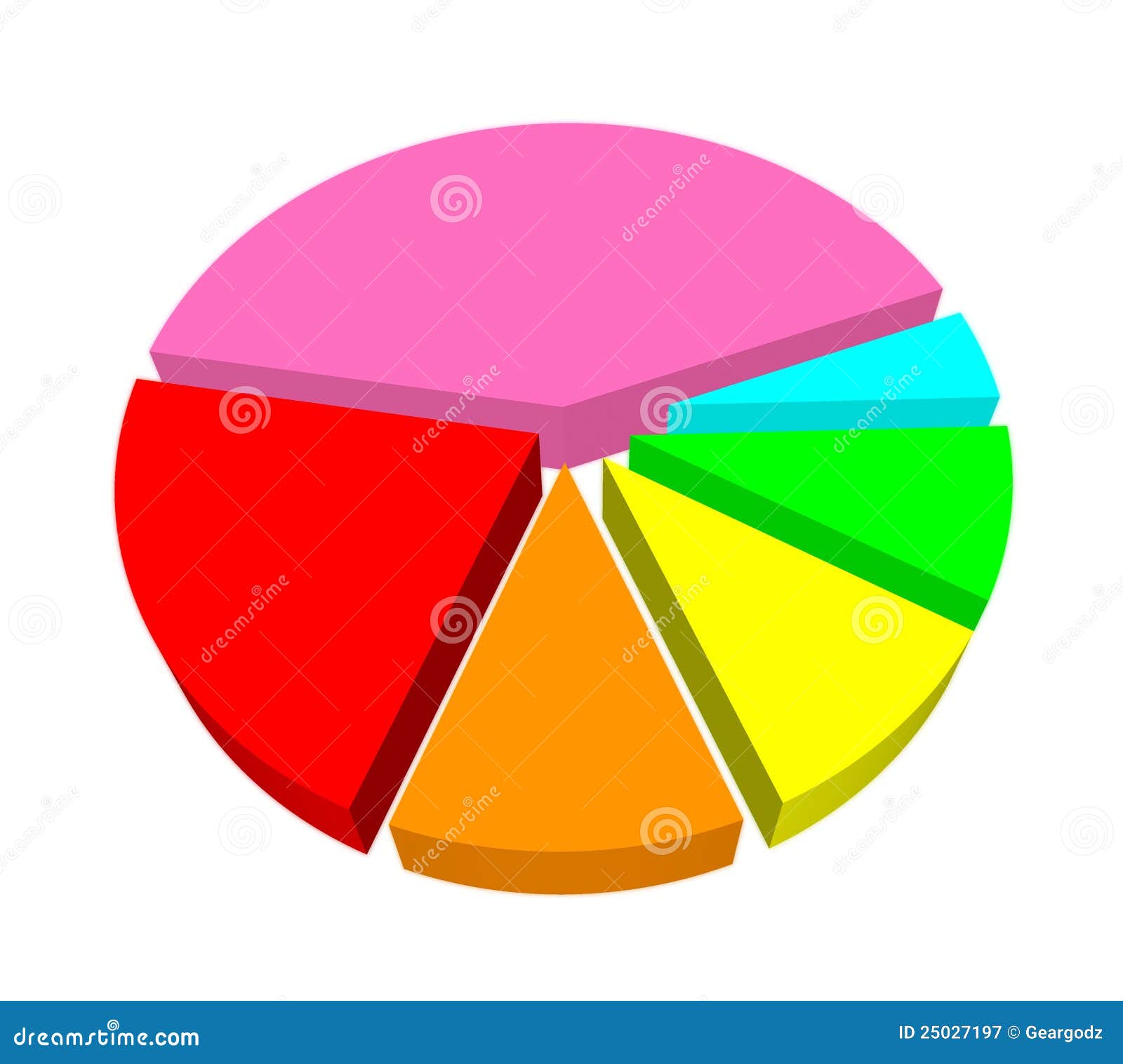 3d pie graph stock illustration. Illustration of color - 25027197