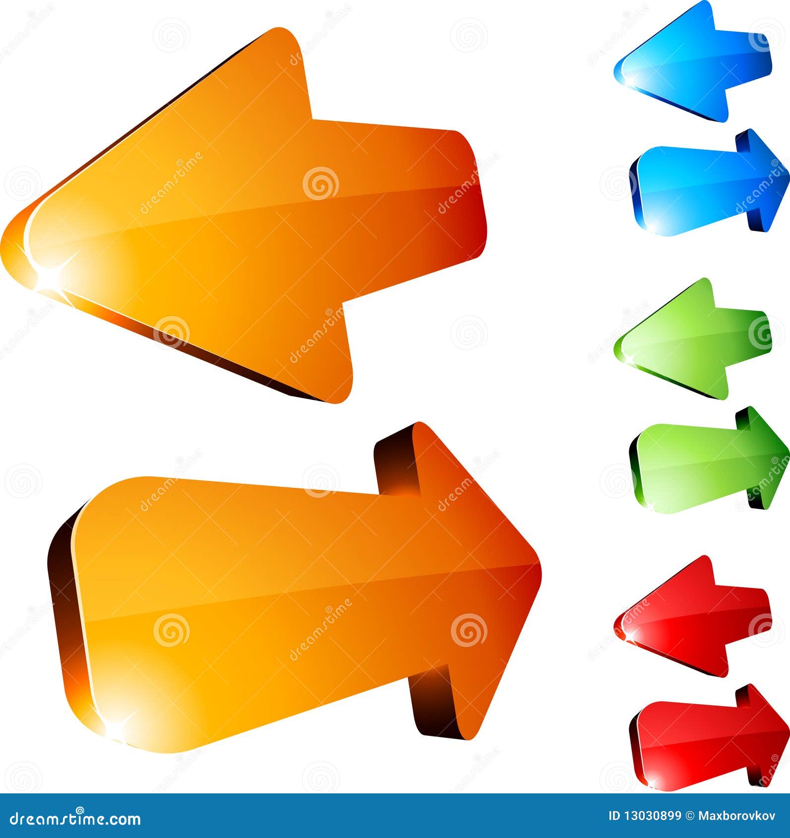 3d pijlen. vector illustratie. Illustration of grijs - 13030899