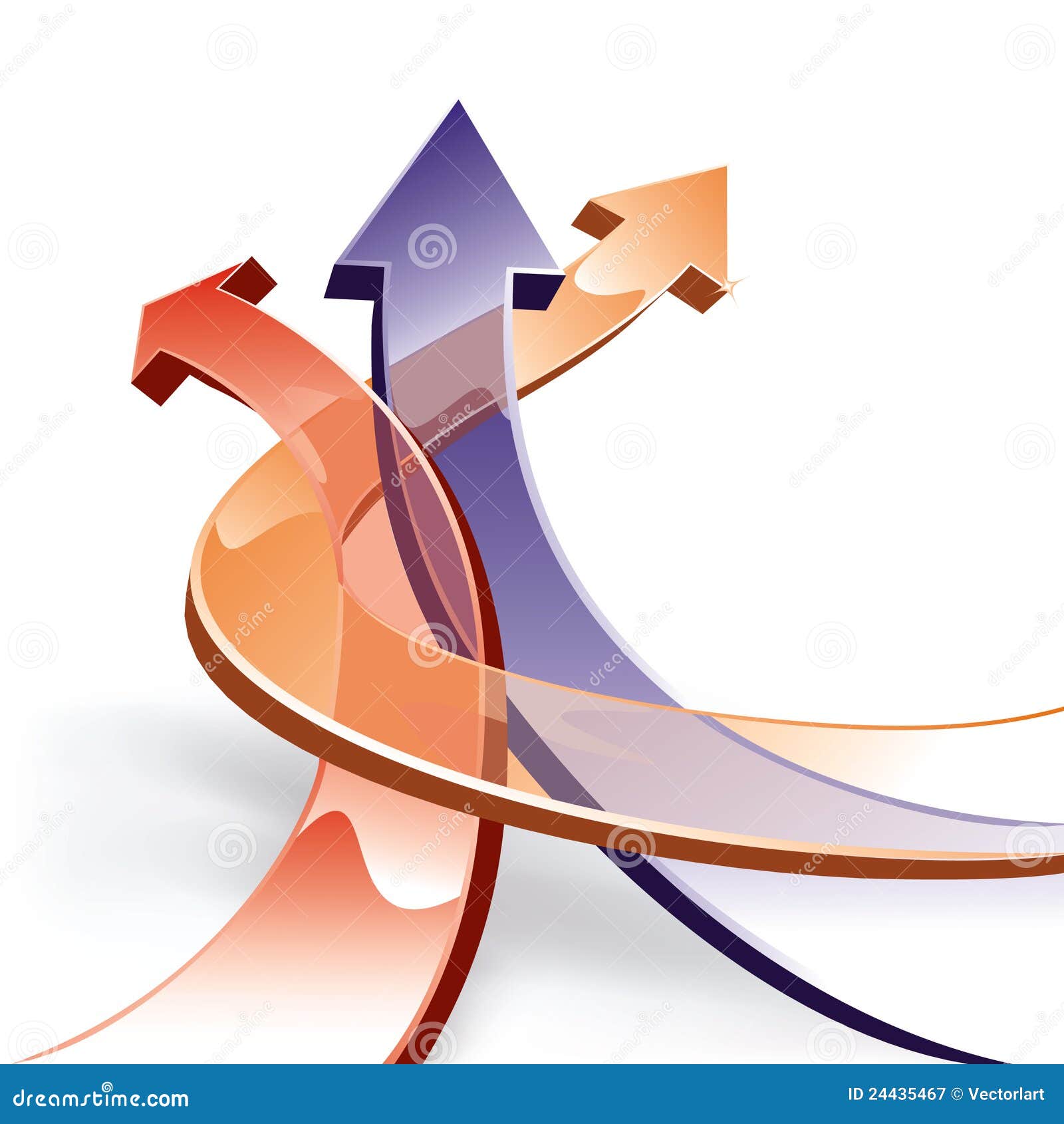 3D pijlen vector illustratie. Illustration of positiviteit - 24435467