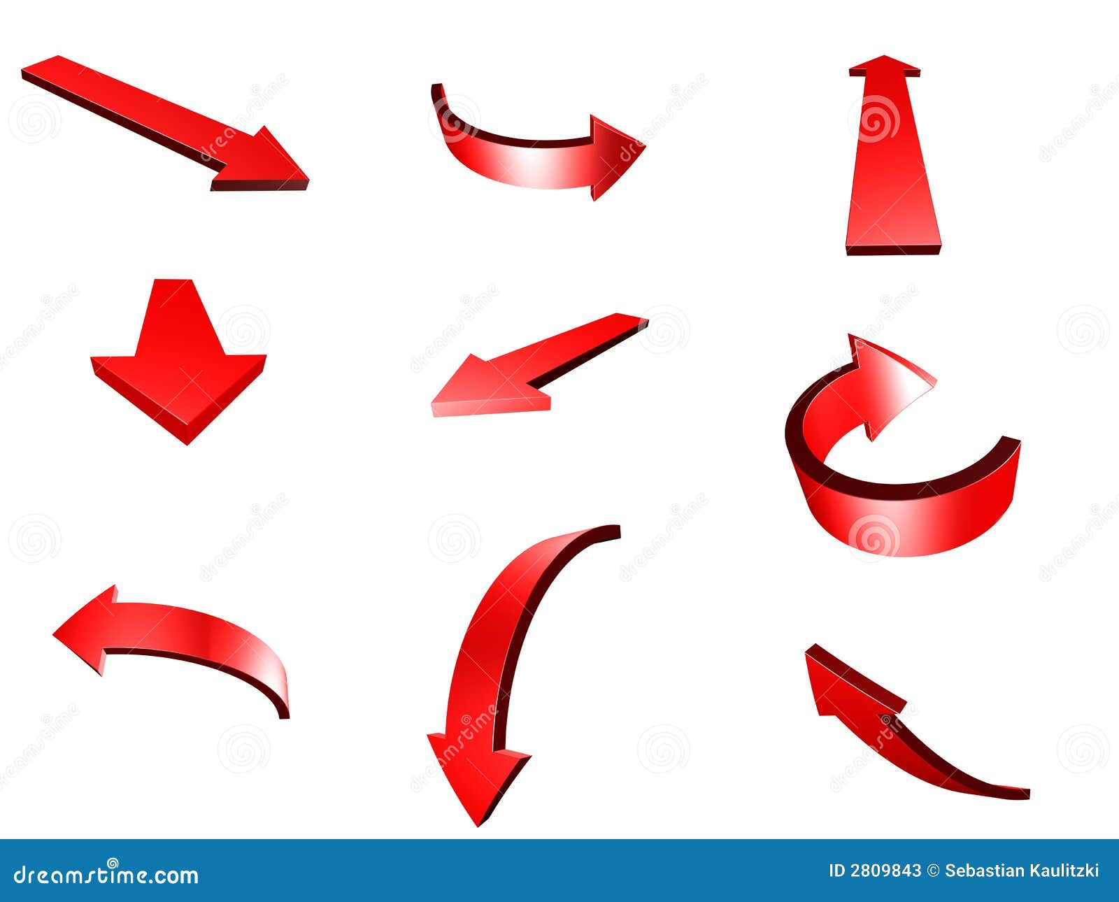3d pijlen stock illustratie. Illustration of rood, ronde - 2809843