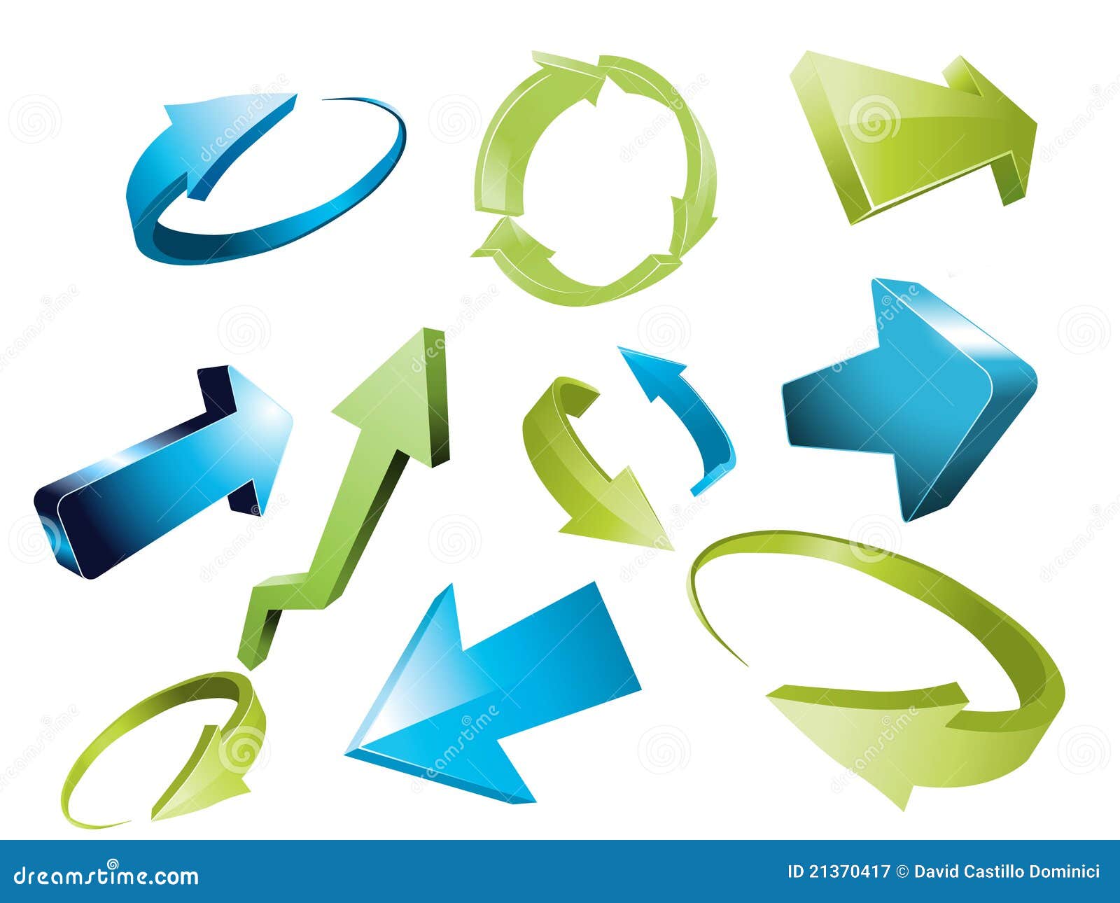 3d Pijlen, 3d Geplaatste Elementen Van Het Pijl Schetsmatige Ontwerp Stock Illustratie ...