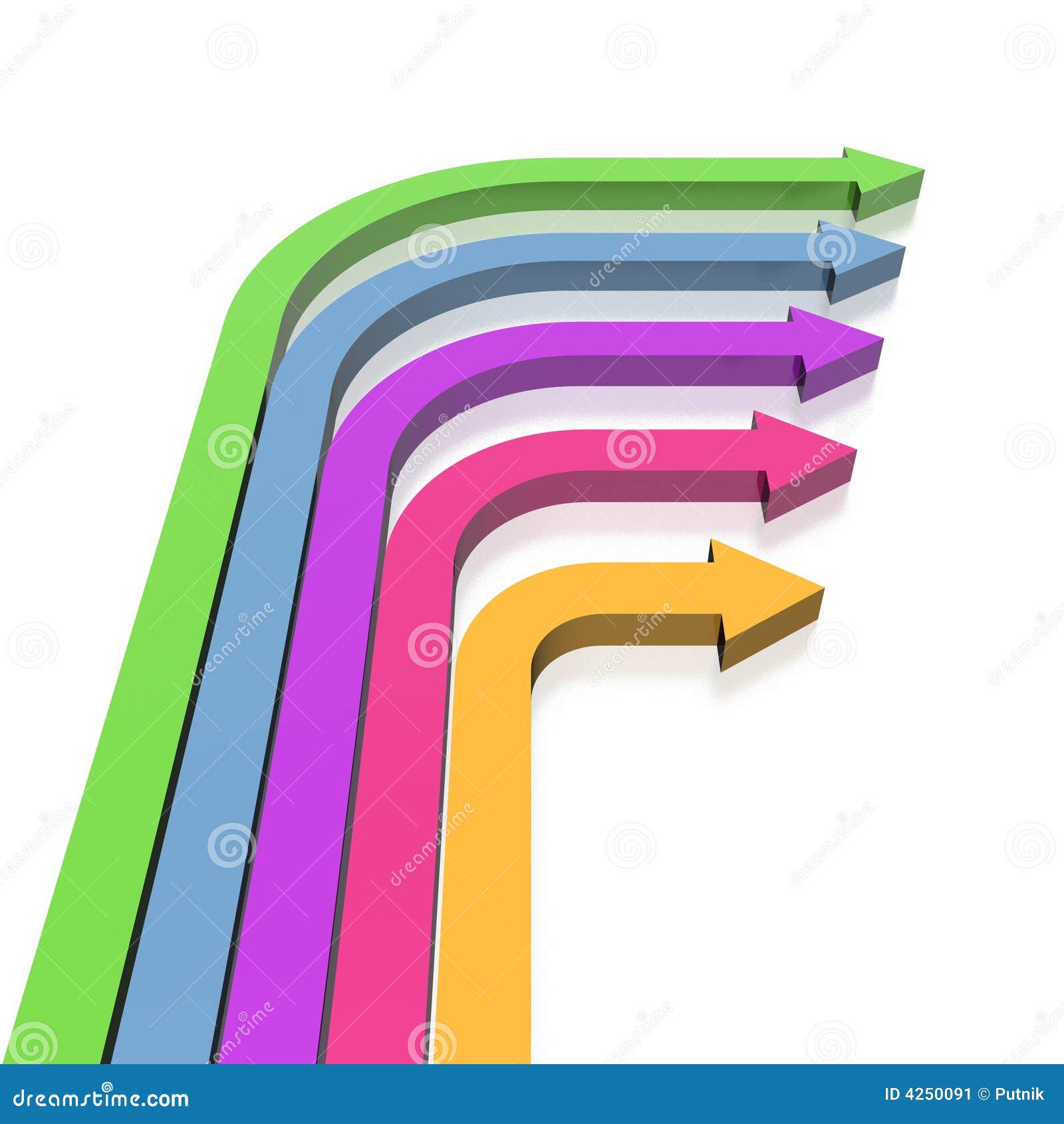 3D pijlen stock illustratie. Illustration of pijlen, mededeling - 4250091
