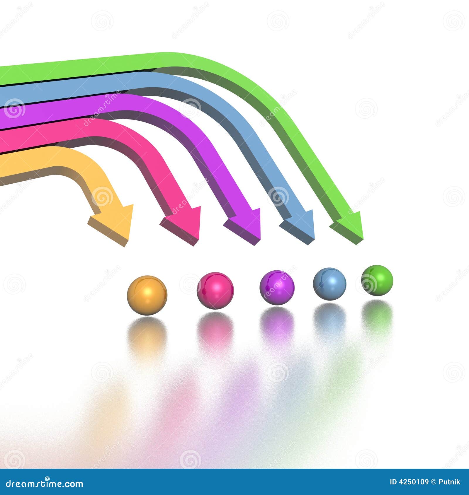 3D pijlen stock illustratie. Illustration of pijlen, groen - 4250109