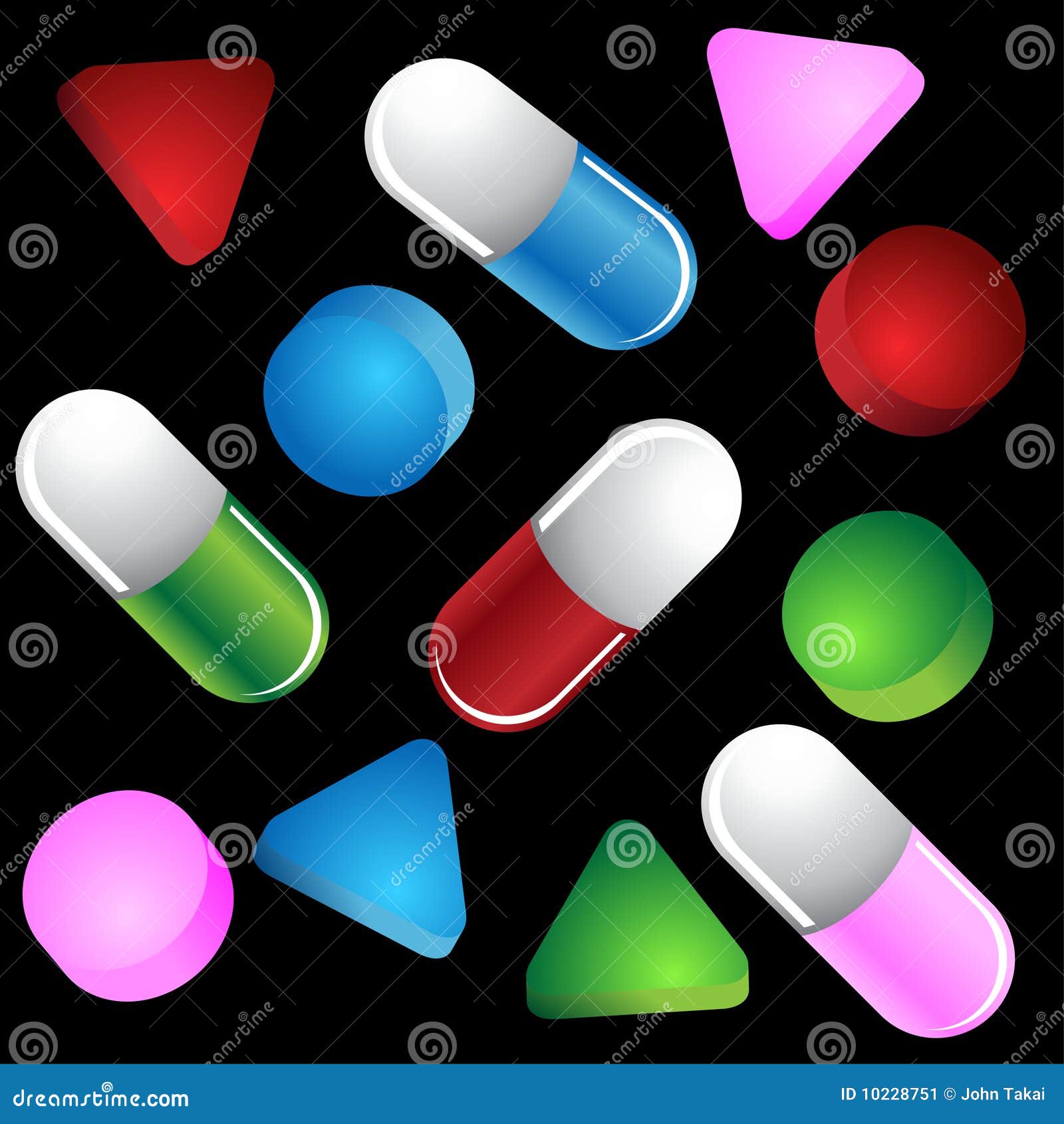 3D Pills stock vector. Illustration of capsules, drug - 10228751