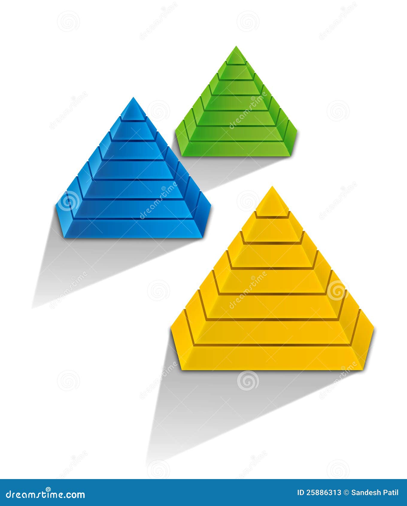 3d Piramide vector illustratie. Illustration of groepen - 25886313