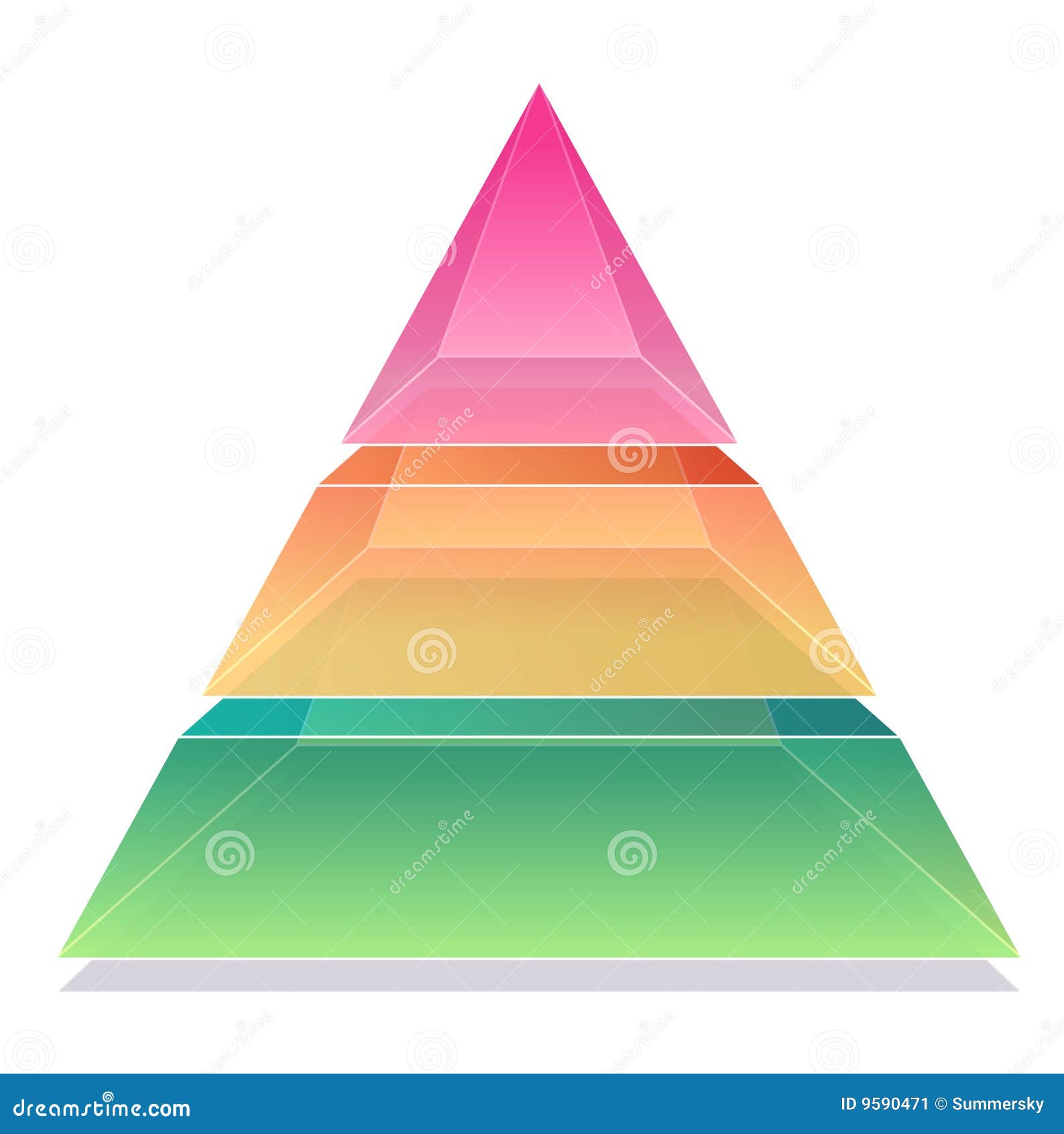 3D Piramide vector illustratie. Illustration of zaken - 9590471