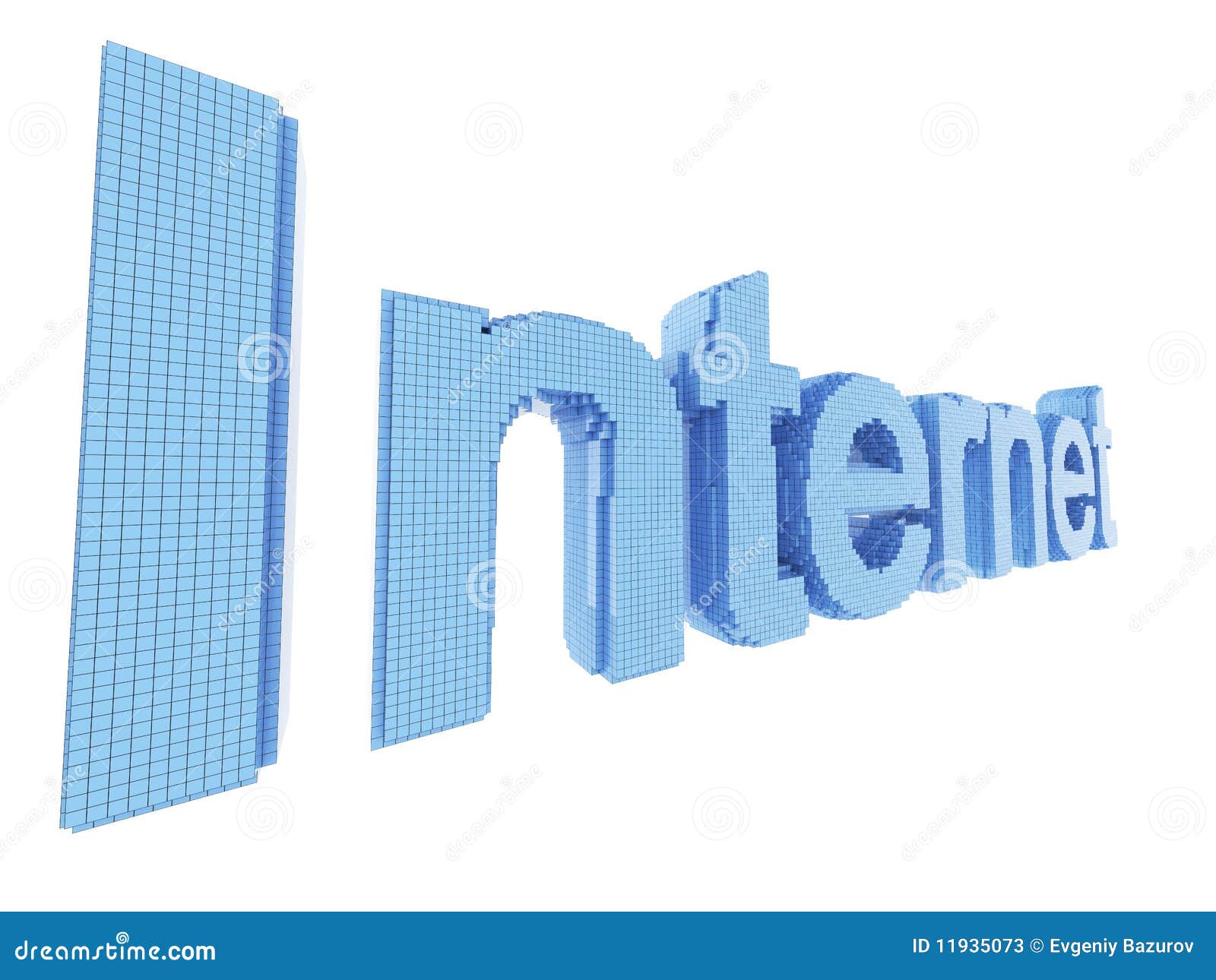 3d Pixel Art Internet Symbol Word Royalty-Free Stock Photography ...