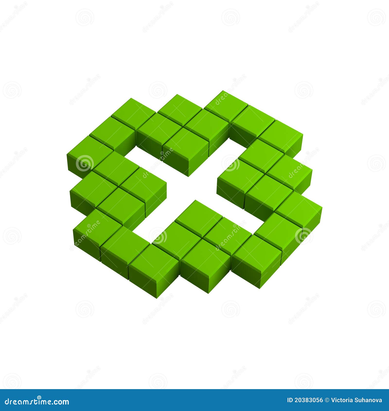 3d Plus Pixel Icon Royalty Free Stock Image - Image: 20383056