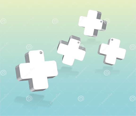 3d plus signs stock vector. Illustration of lesson, education - 18815387