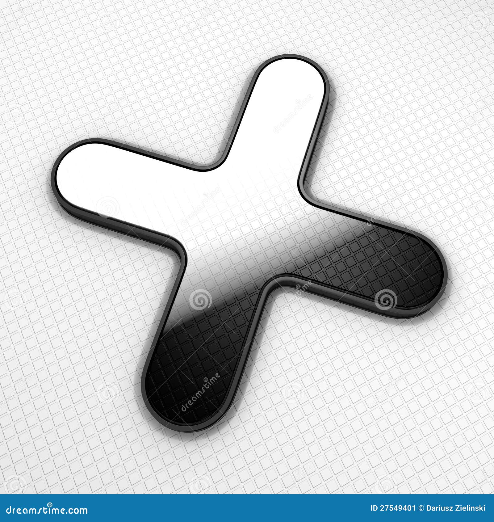 3d Plus Symbol in Perspective Stock Illustration - Illustration of ...