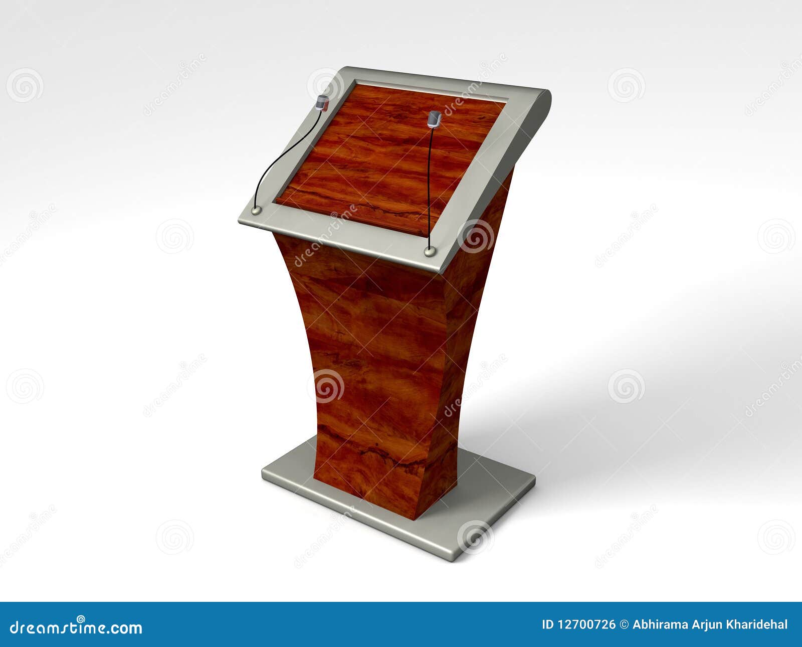 3D Podium Made with Wood and Metal Stock Illustration - Illustration of ...