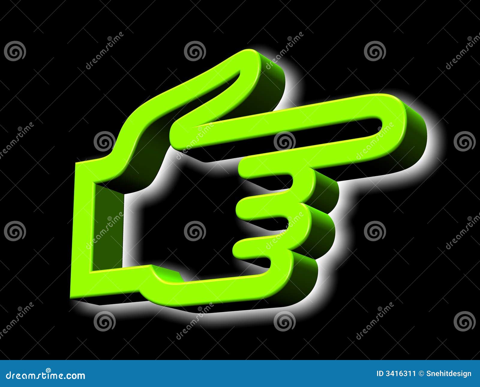 3D Pointer stock illustration. Illustration of button - 3416311