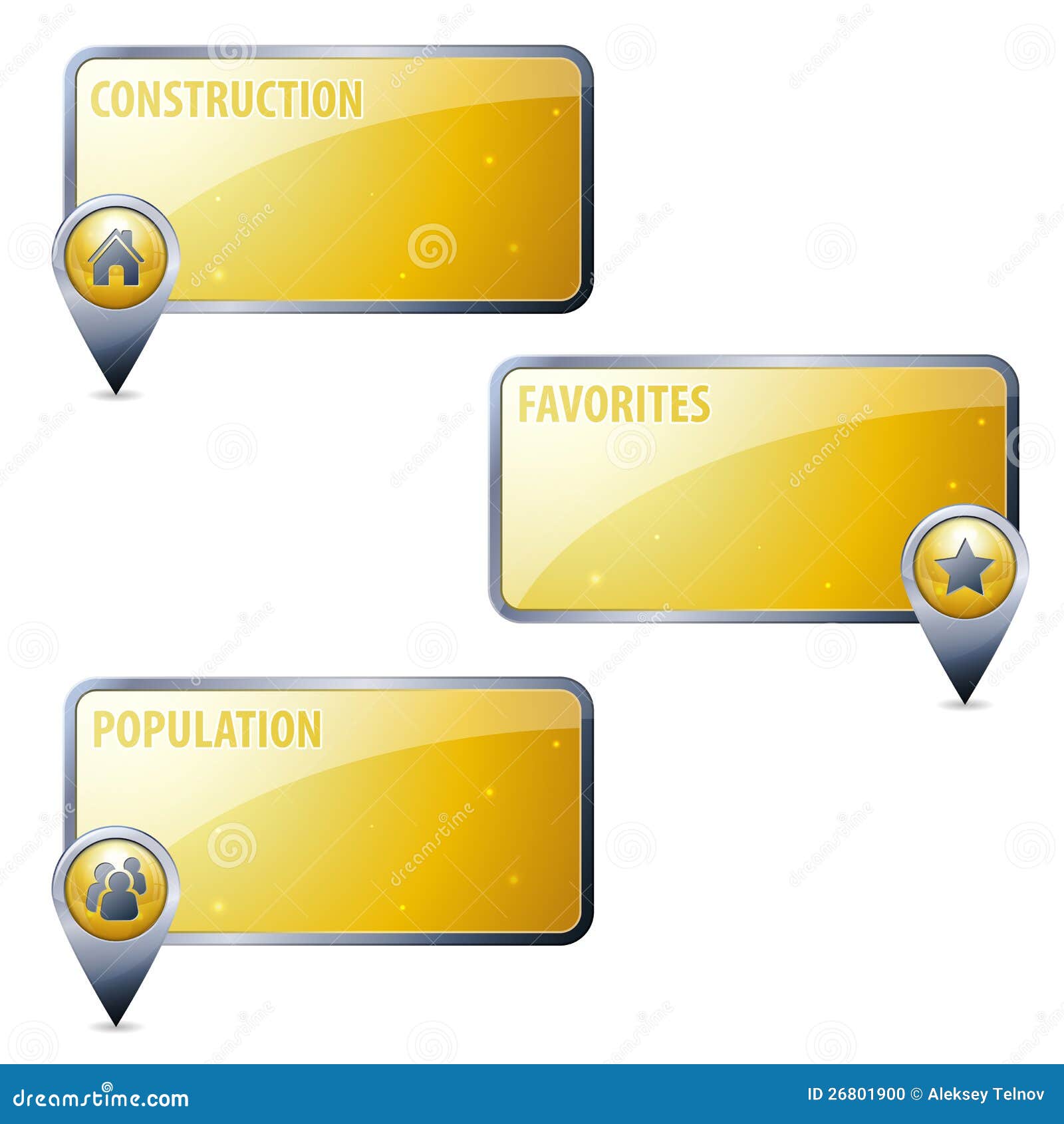 3D Pointers stock vector. Illustration of glossy, internet - 26801900