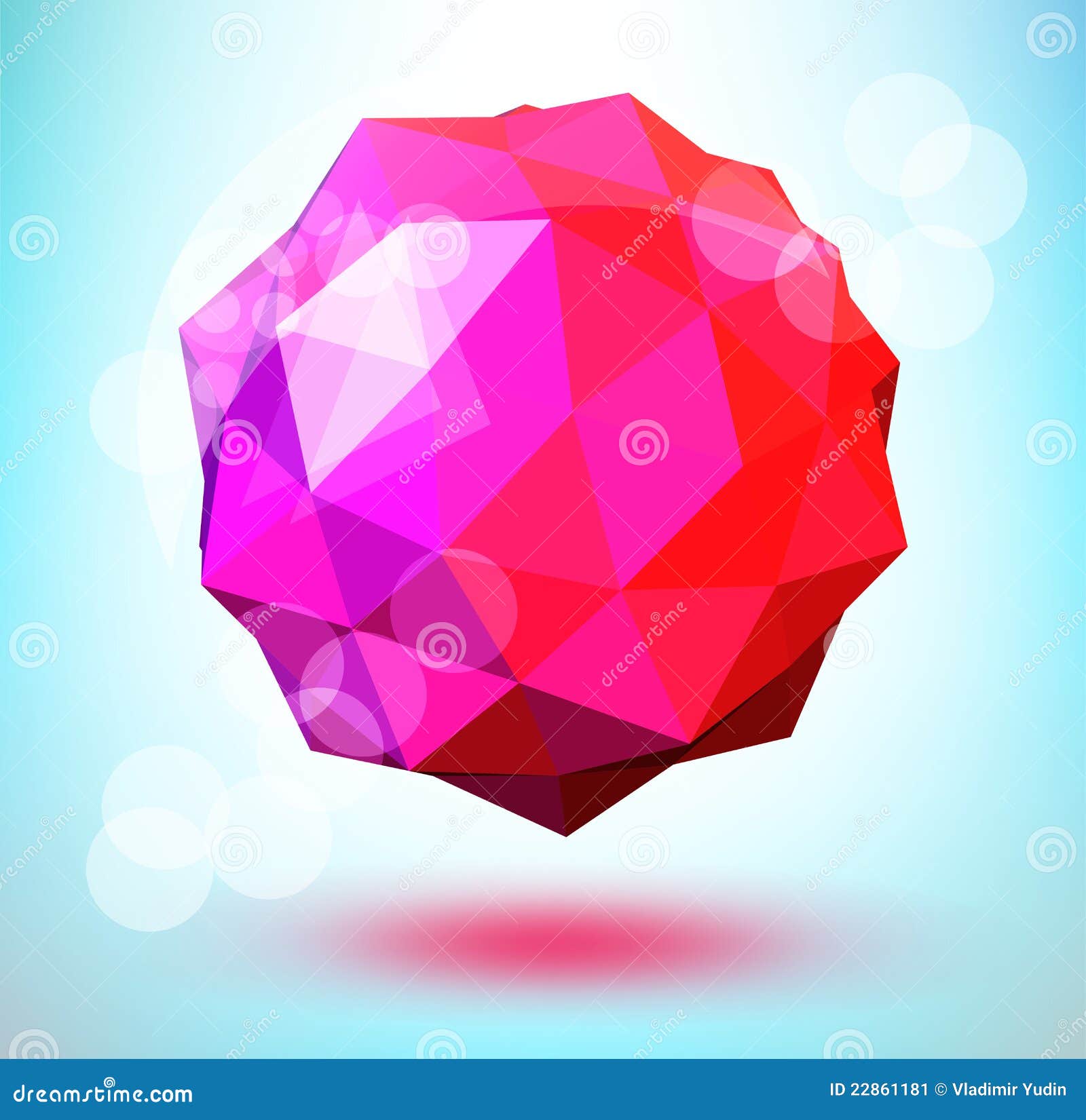 3d polygonal shape stock vector. Illustration of color - 22861181
