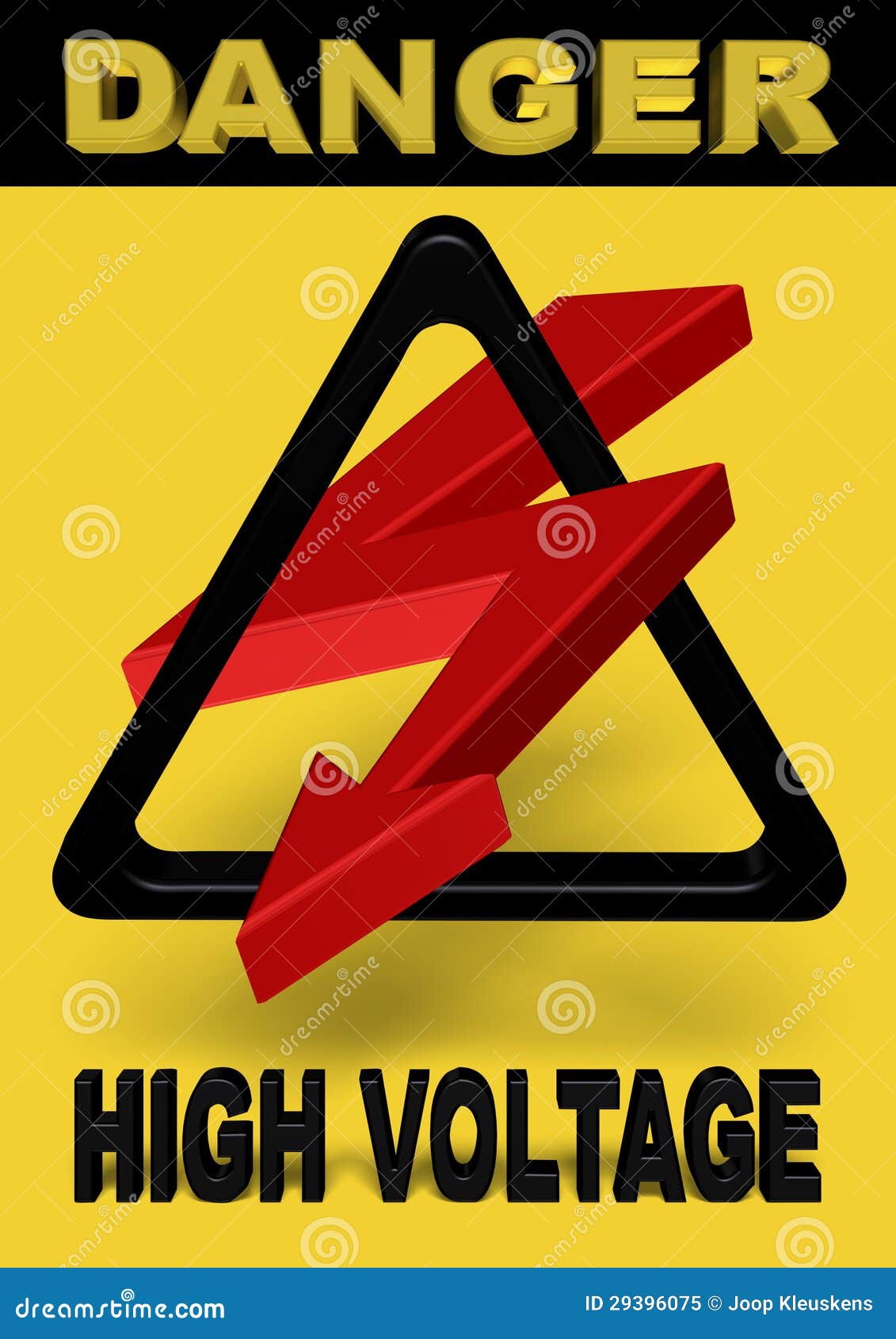 3d power sign high voltage stock illustration. Illustration of flash ...