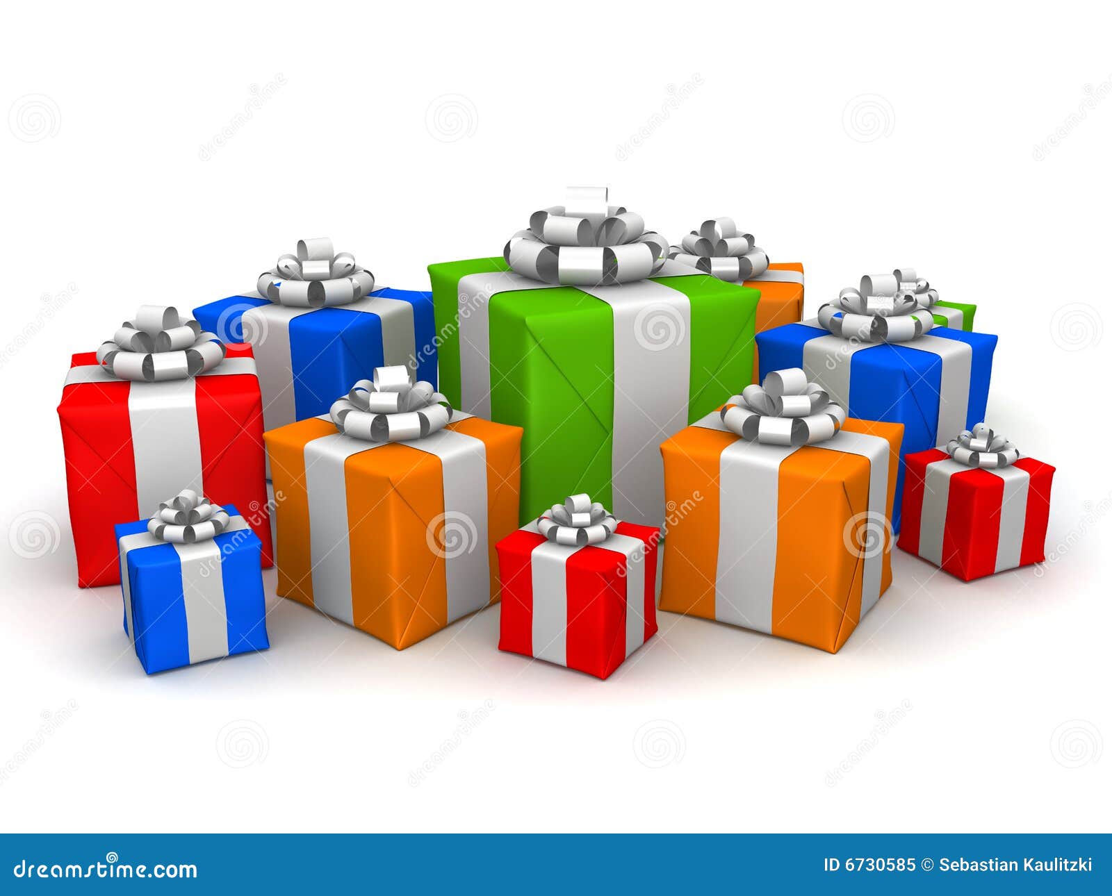 3d presents stock illustration. Illustration of gift, closed - 6730585