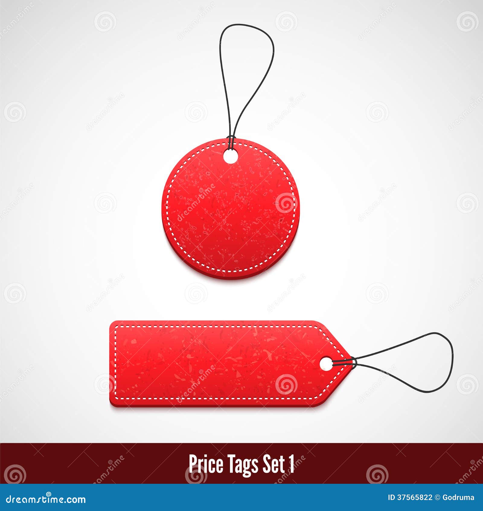 3D Price tags set one. stock vector. Illustration of bookmark - 37565822