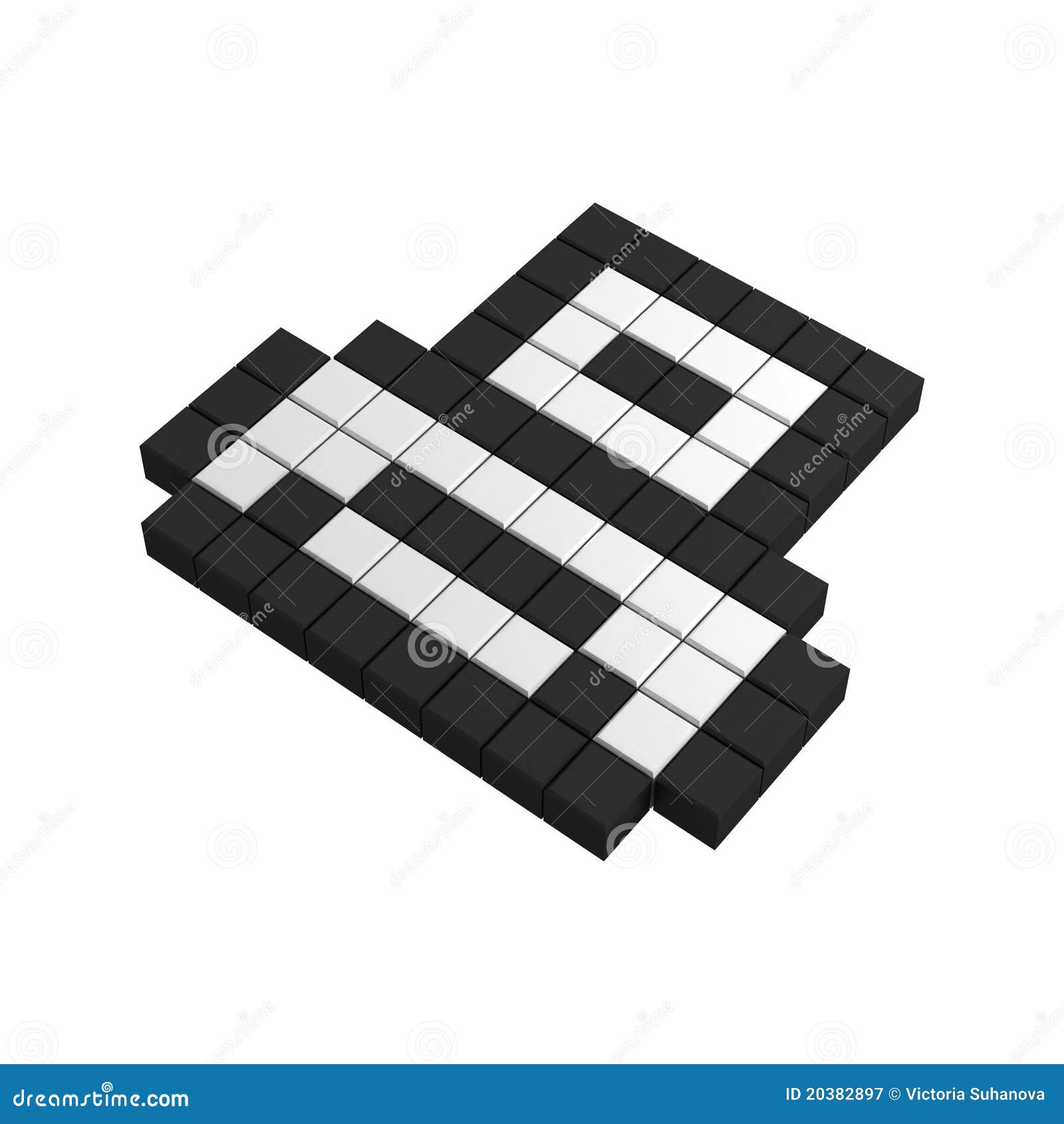 3d print pixel icon stock illustration. Illustration of pointer - 20382897