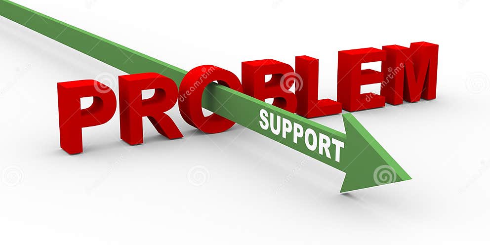 3d problem and support stock illustration. Illustration of problem ...