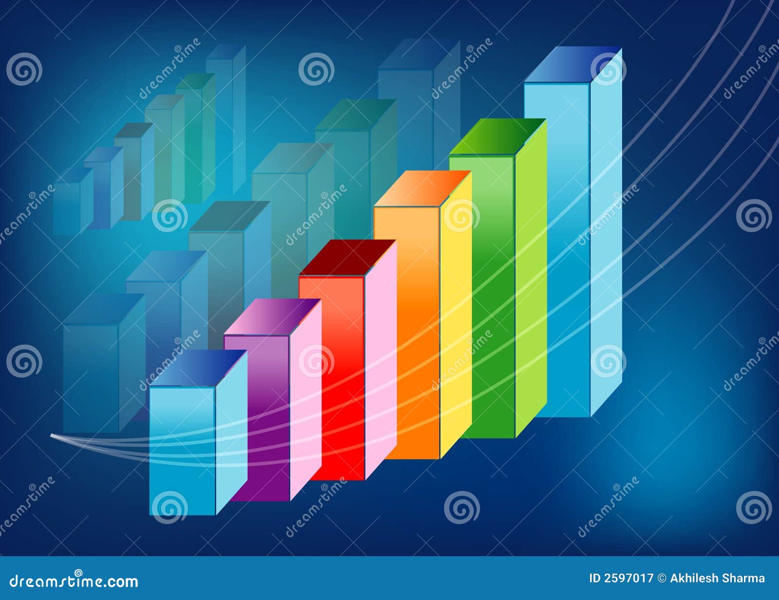 3d Profit graph stock illustration. Illustration of management - 2597017