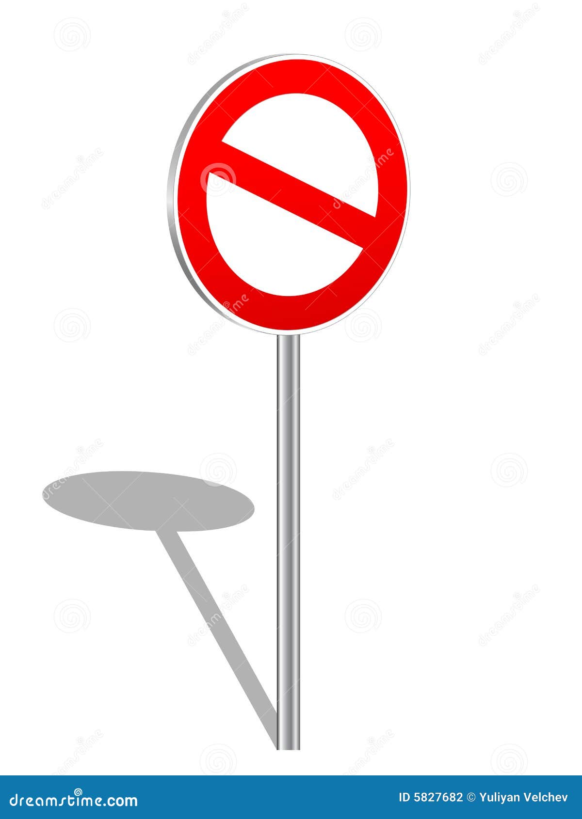 Prohibition Sign On White Background Drawing By Illustration Cartoon ...