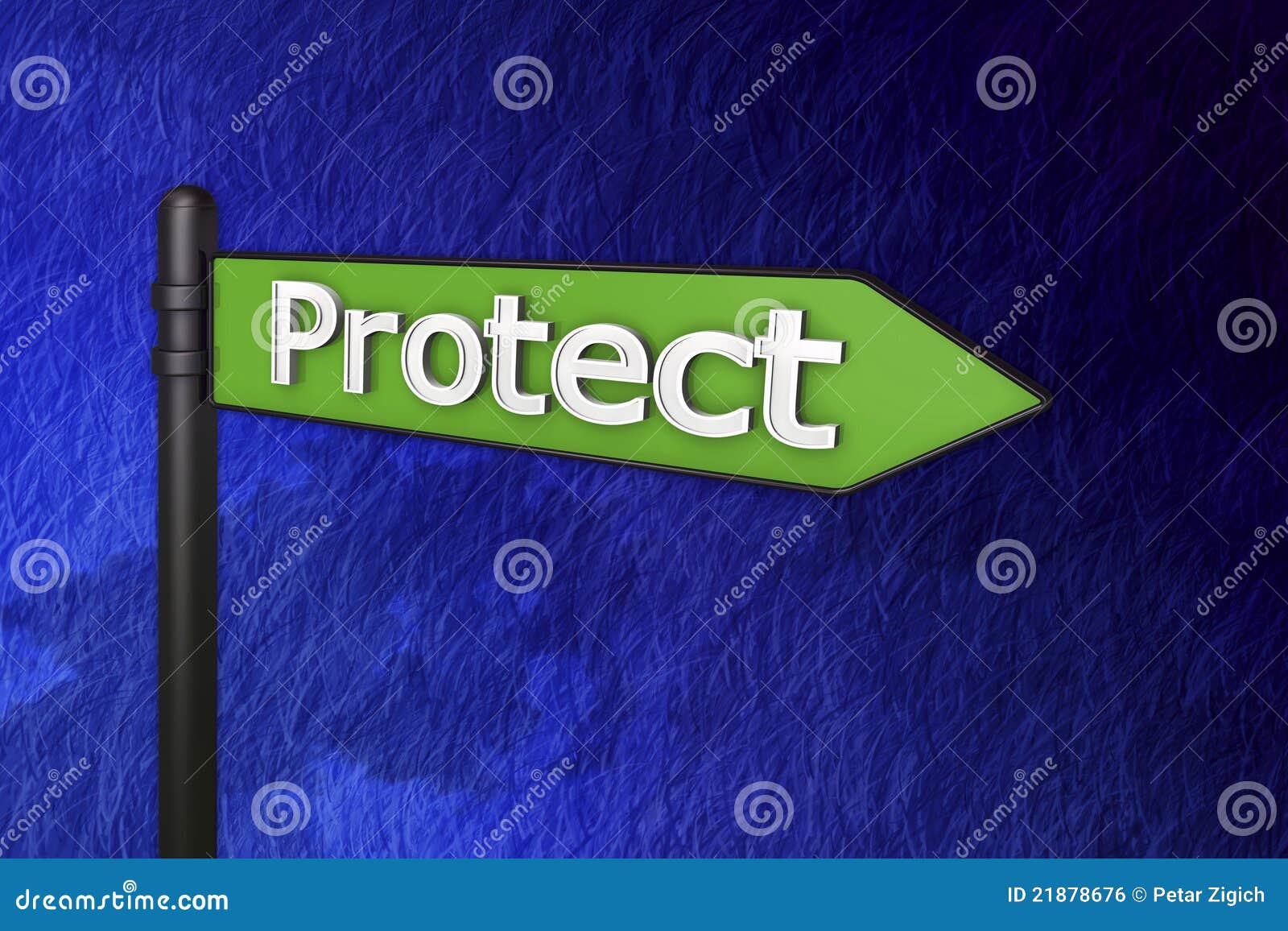 3d protect signs stock illustration. Illustration of board - 21878676