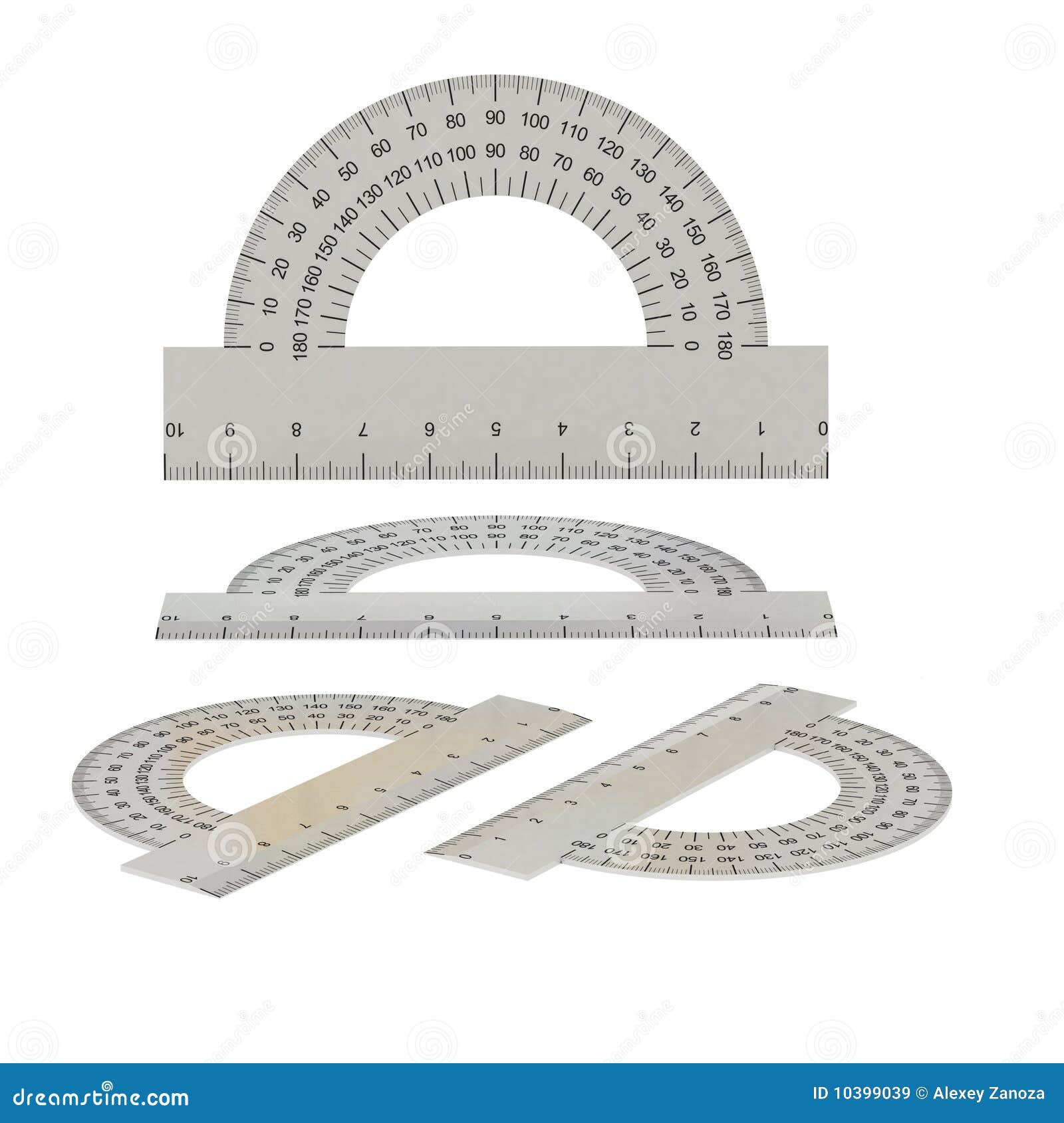 Protractor Set Isolated On White Background Vector Template Of An ...